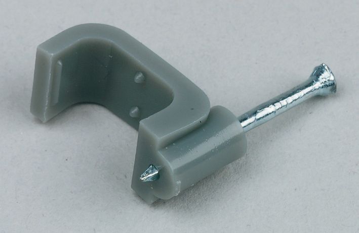 Tower Grey Cable clip Pack of 100 | DIY at B&Q