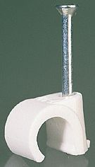 Tower White Cable clip Pack of 100 | DIY at B&Q