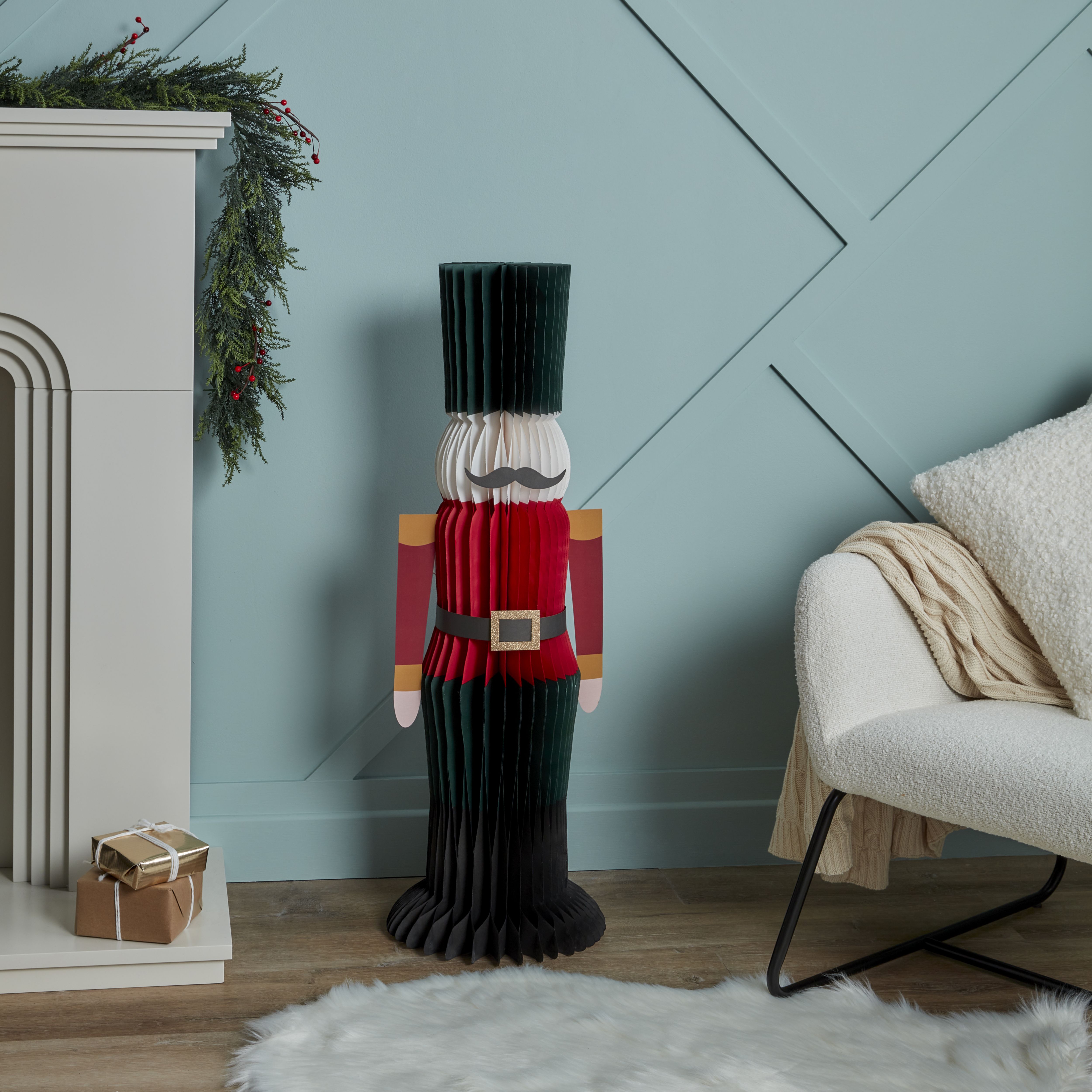 Toy Soldier Christmas decoration, (H) 25mm - Red & Black
