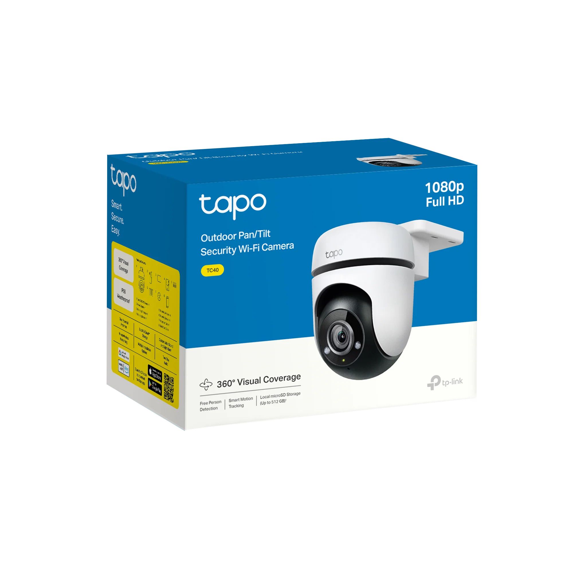 TP-Link Security Camera Tapo C500 Mains-powered All-in-one security ...