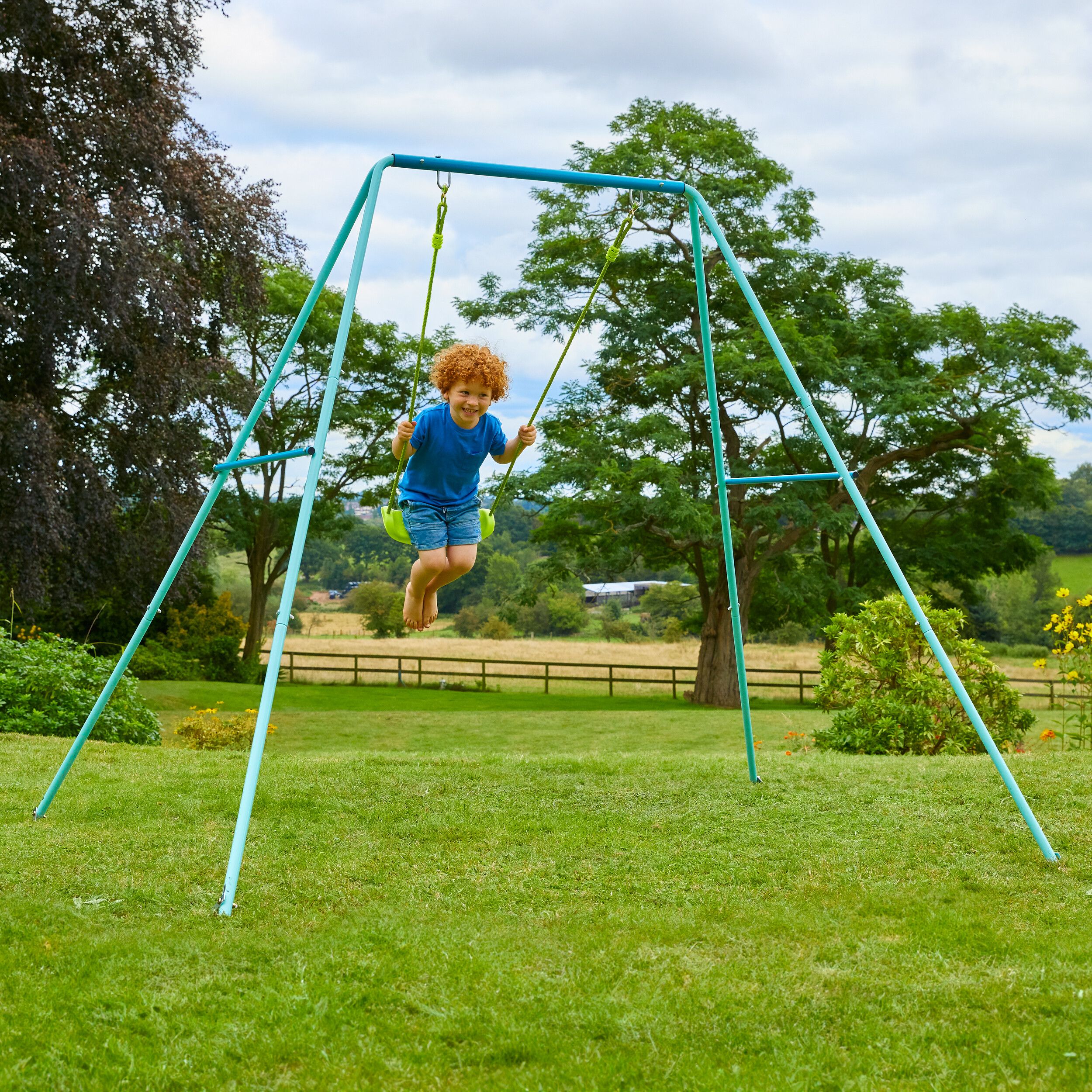 TP Toys Steel Blue & green Swing set