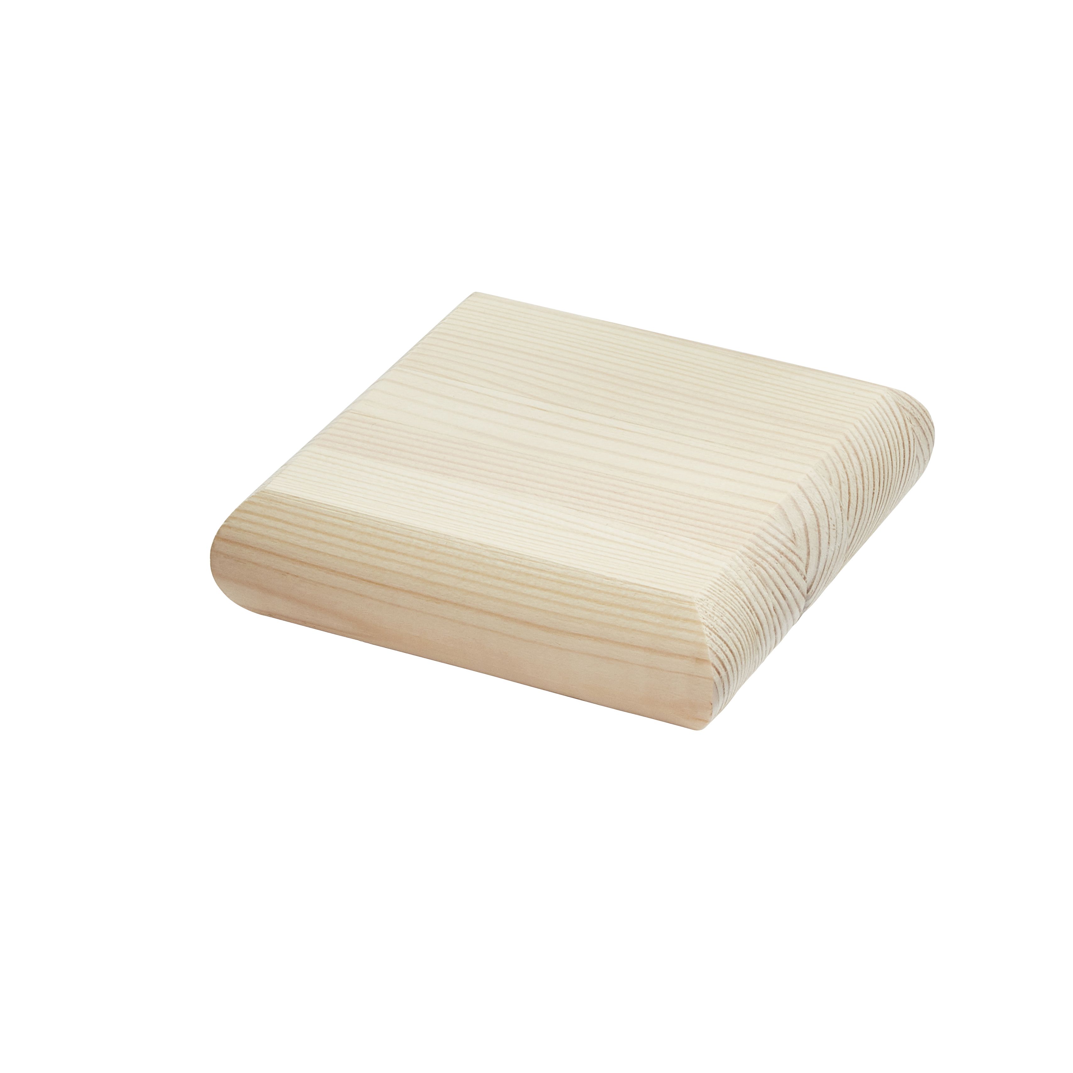 Trademark Square Natural Pine Newel cap (L)106mm (W)106mm | DIY at B&Q