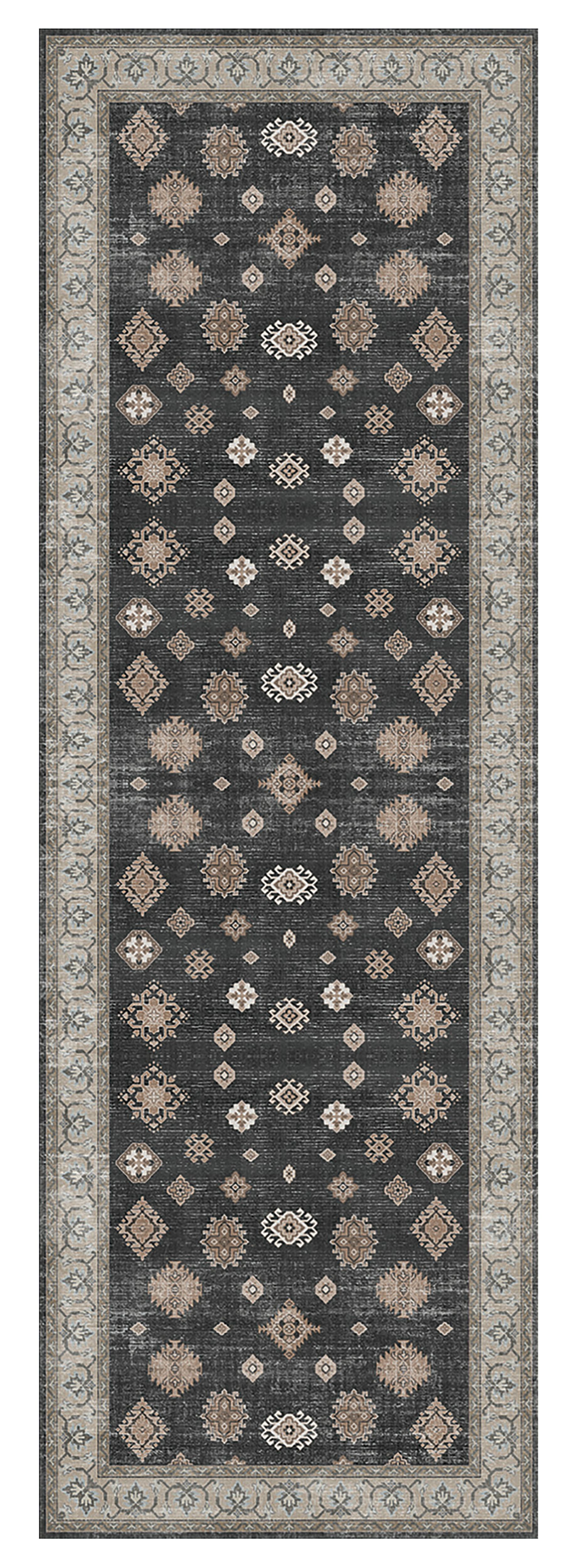 Traditional Black Rug 180cmx60cm | DIY at B&Q