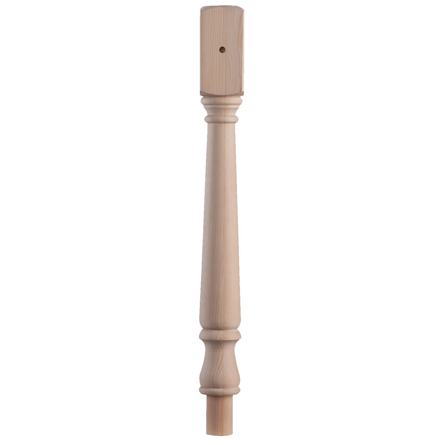 Traditional Hemlock Stop chamfer half newel post (H)82mm (W)82mm | DIY ...