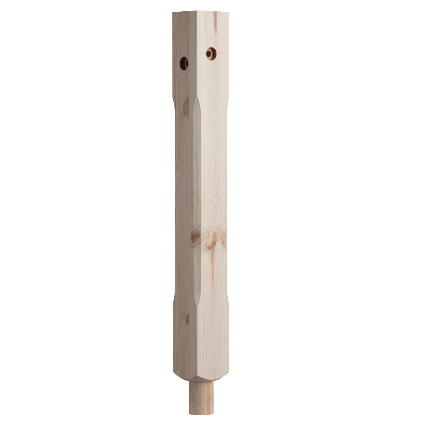 Traditional Pine Stop chamfer top newel post (H)82mm (W)82mm | DIY at B&Q