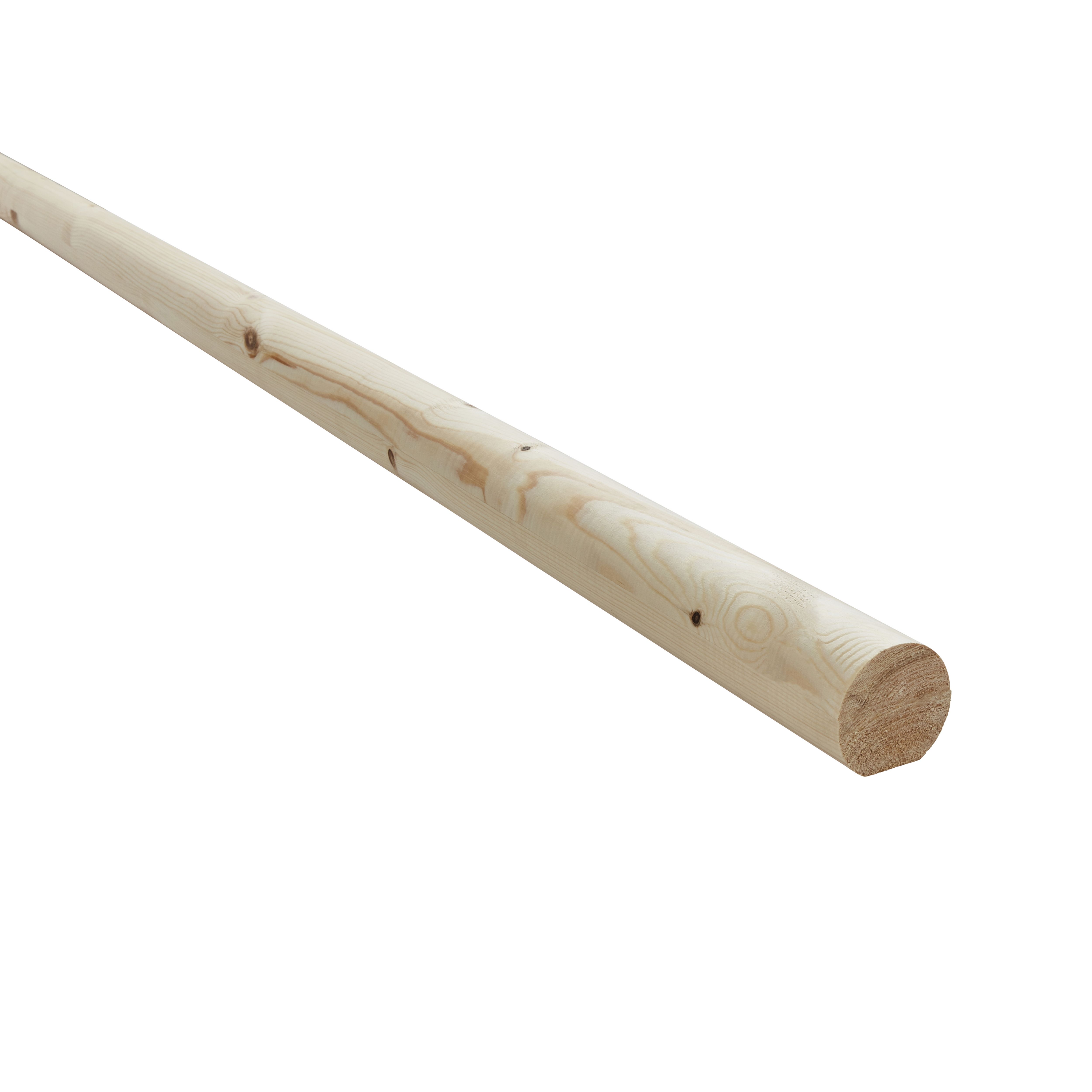 Traditional Rounded Handrail, (L)3.6m (W)54mm | DIY at B&Q