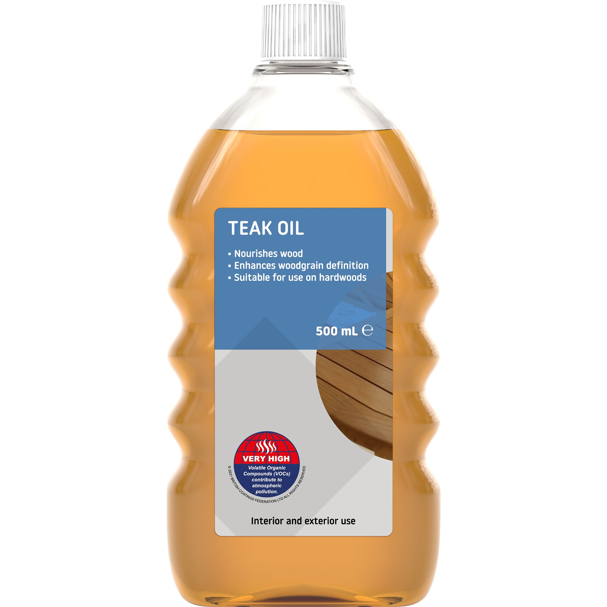 Transparent brown Satin Teak Furniture Wood oil, 500ml | DIY at B&Q