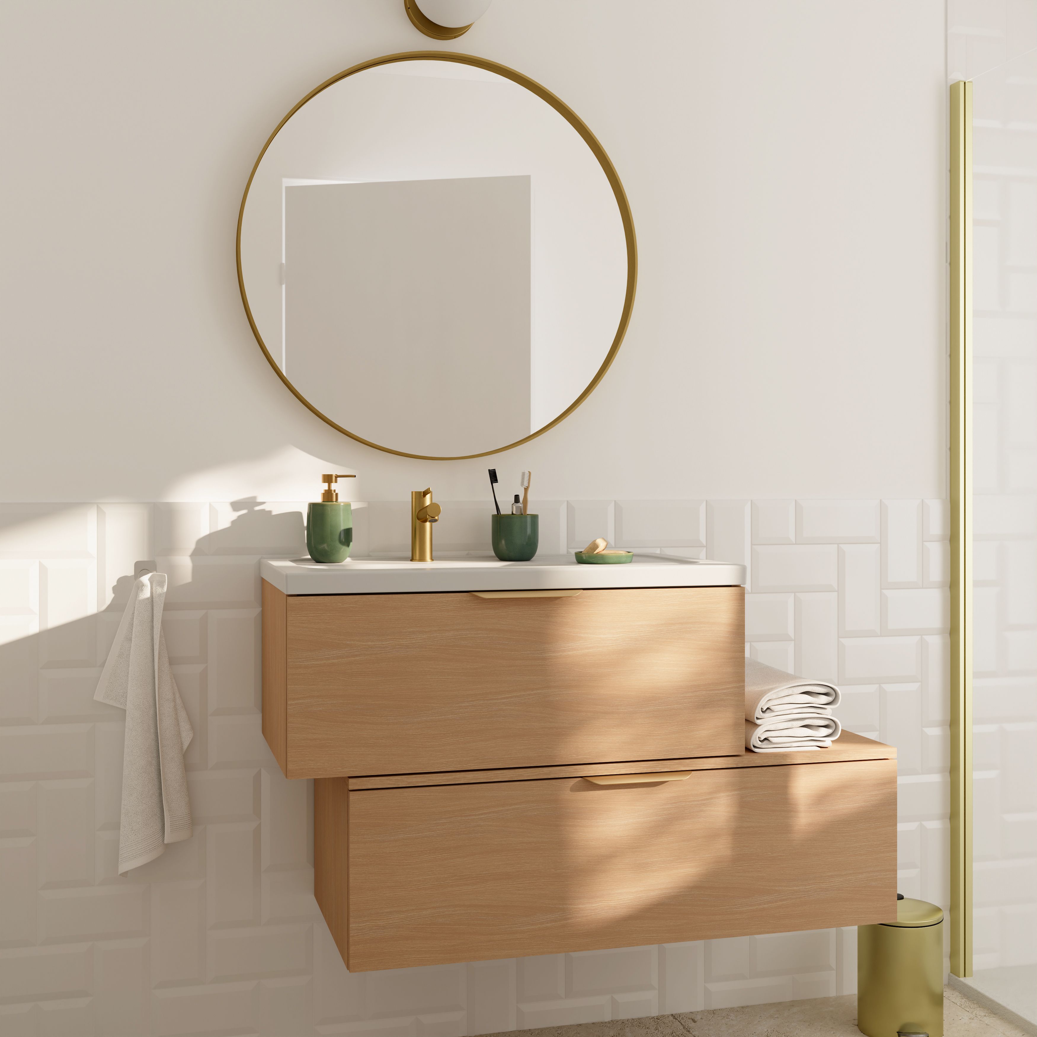 Trentie White Matt Metro Ceramic Indoor Wall tile, Pack of 40, (L)200mm ...