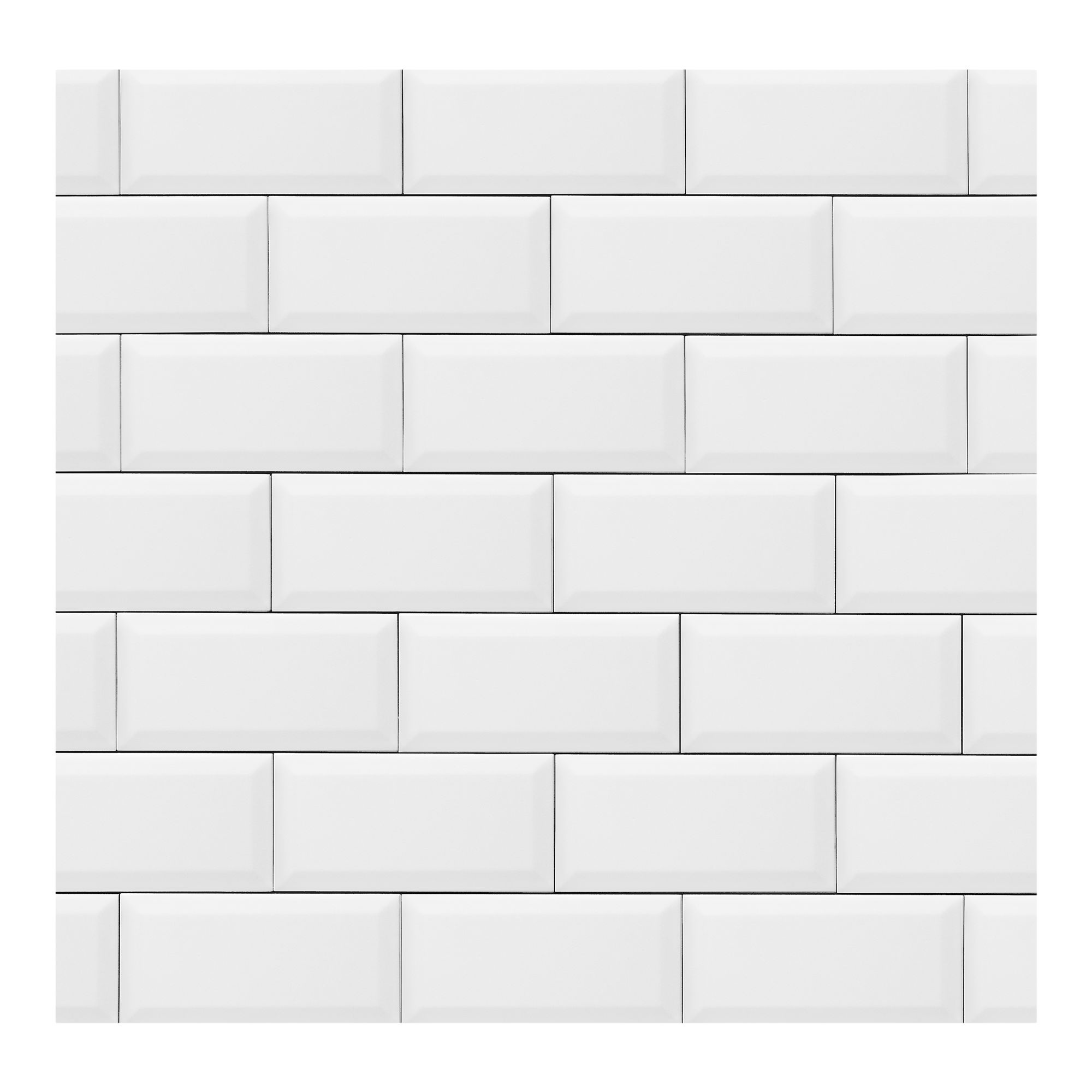 Trentie White Matt Textured Ceramic Indoor Wall Tile Sample