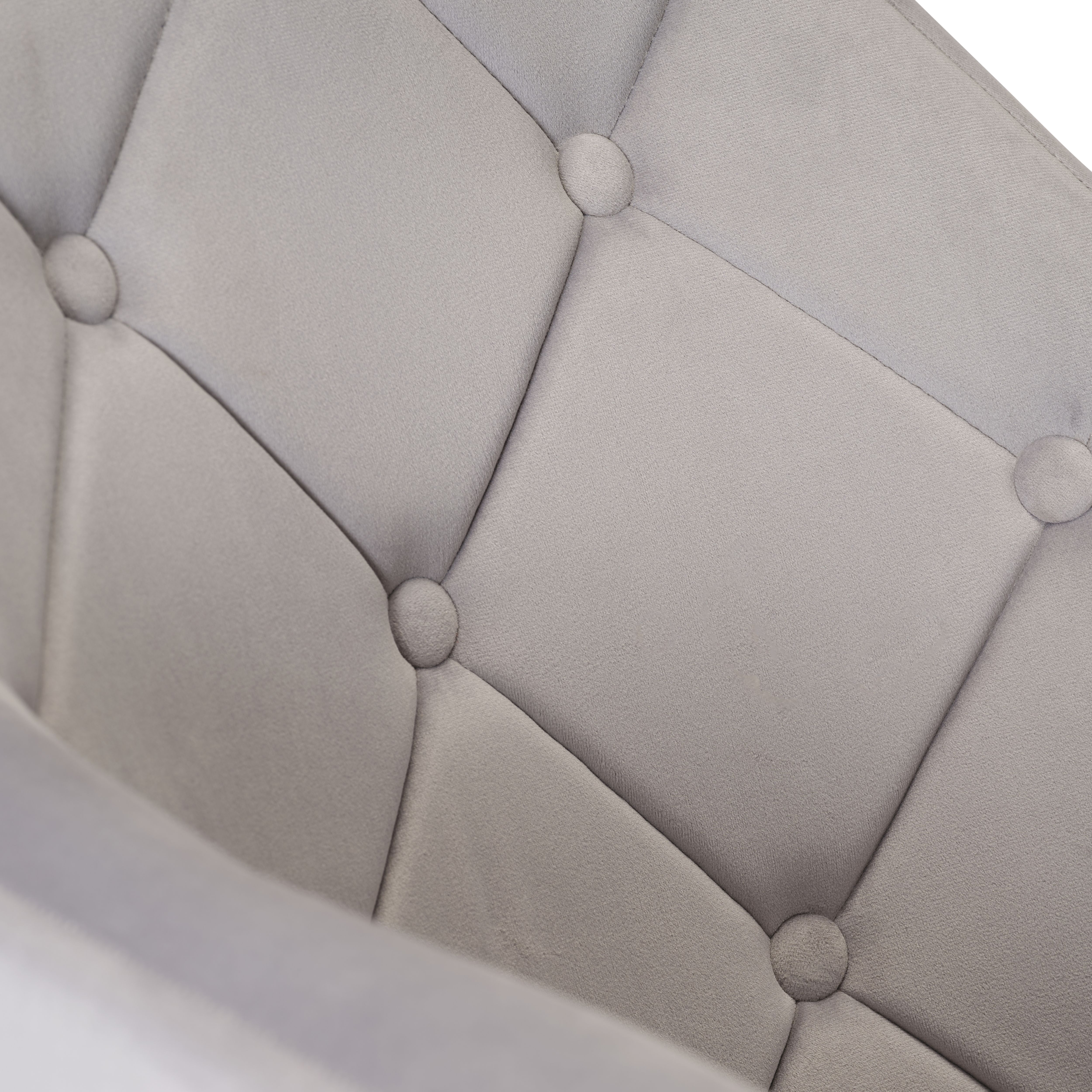 TREVILLET GREY VELVET EFFECT OFFICE CHAIR (H)915MM (W)620MM (D)660MM