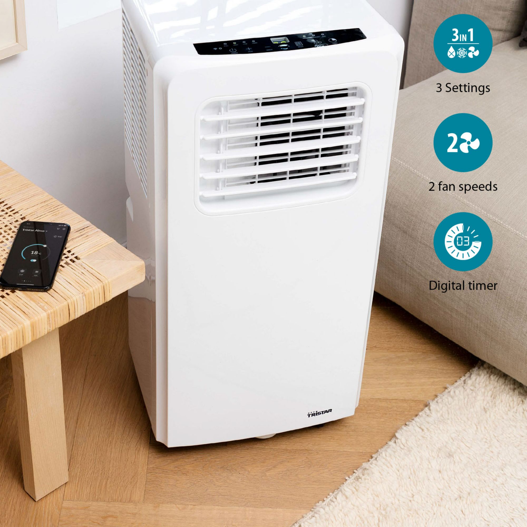 Tristar 7000BTU Freestanding Smart Air conditioner