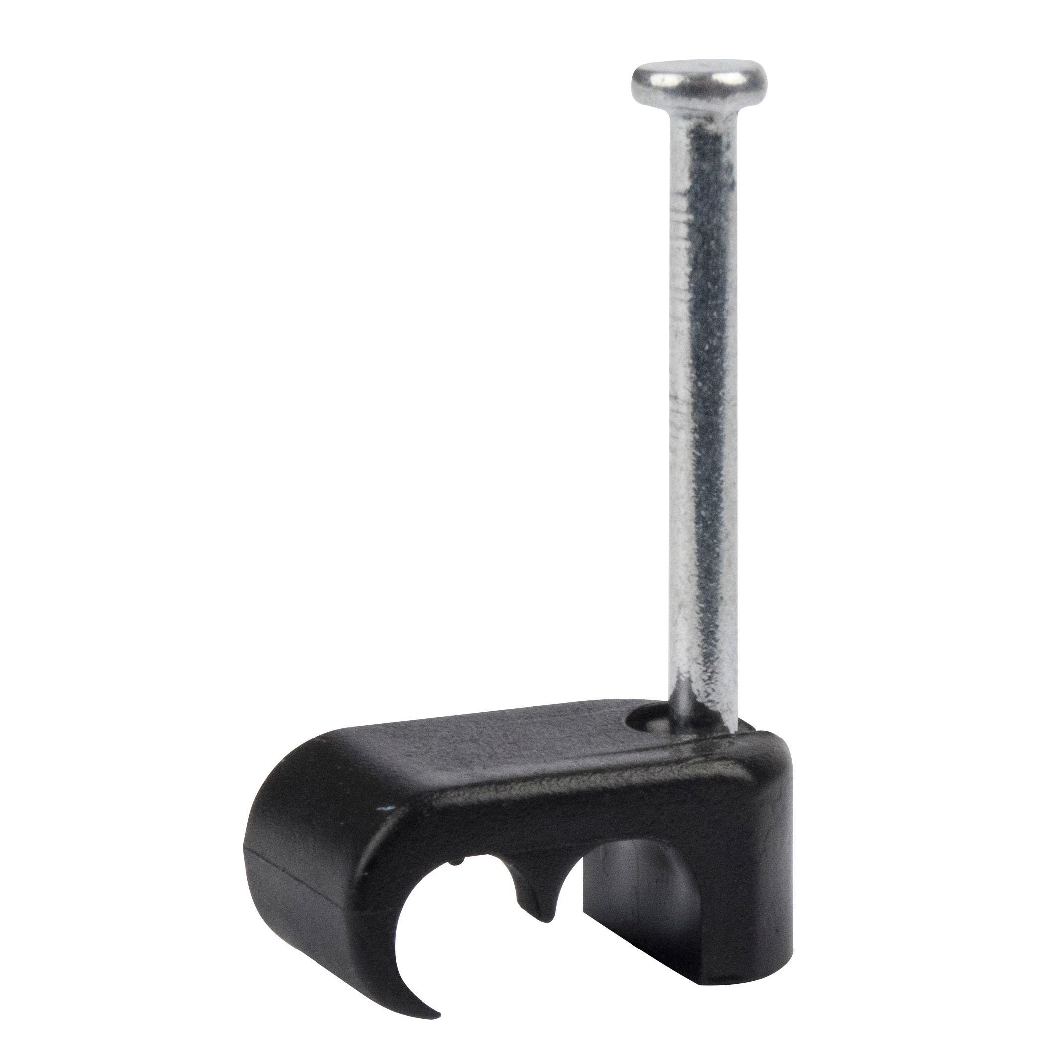 Tristar Black Twin Satellite Cable clips of 25