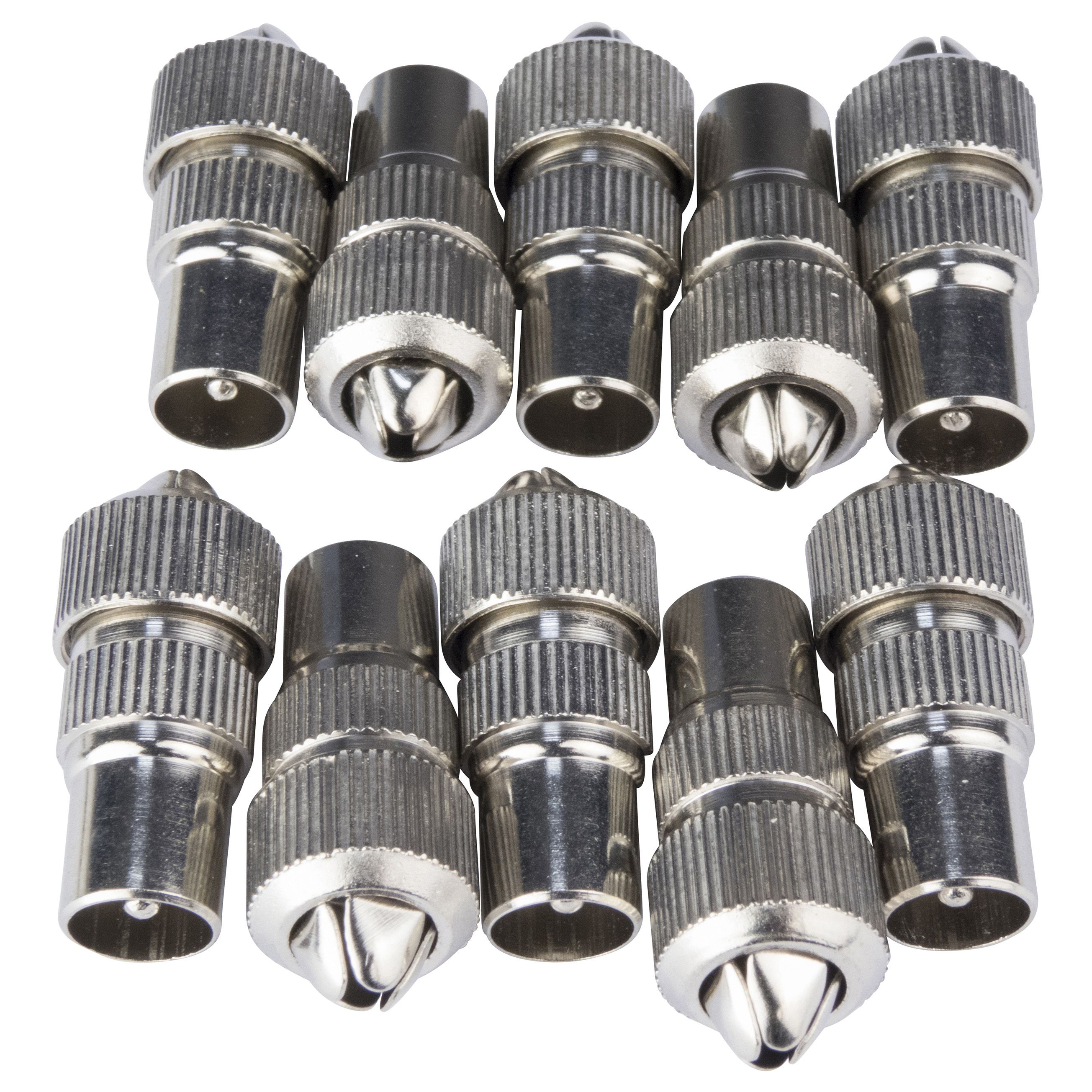 Tristar Coaxial connector, Pack of 10 | DIY at B&Q