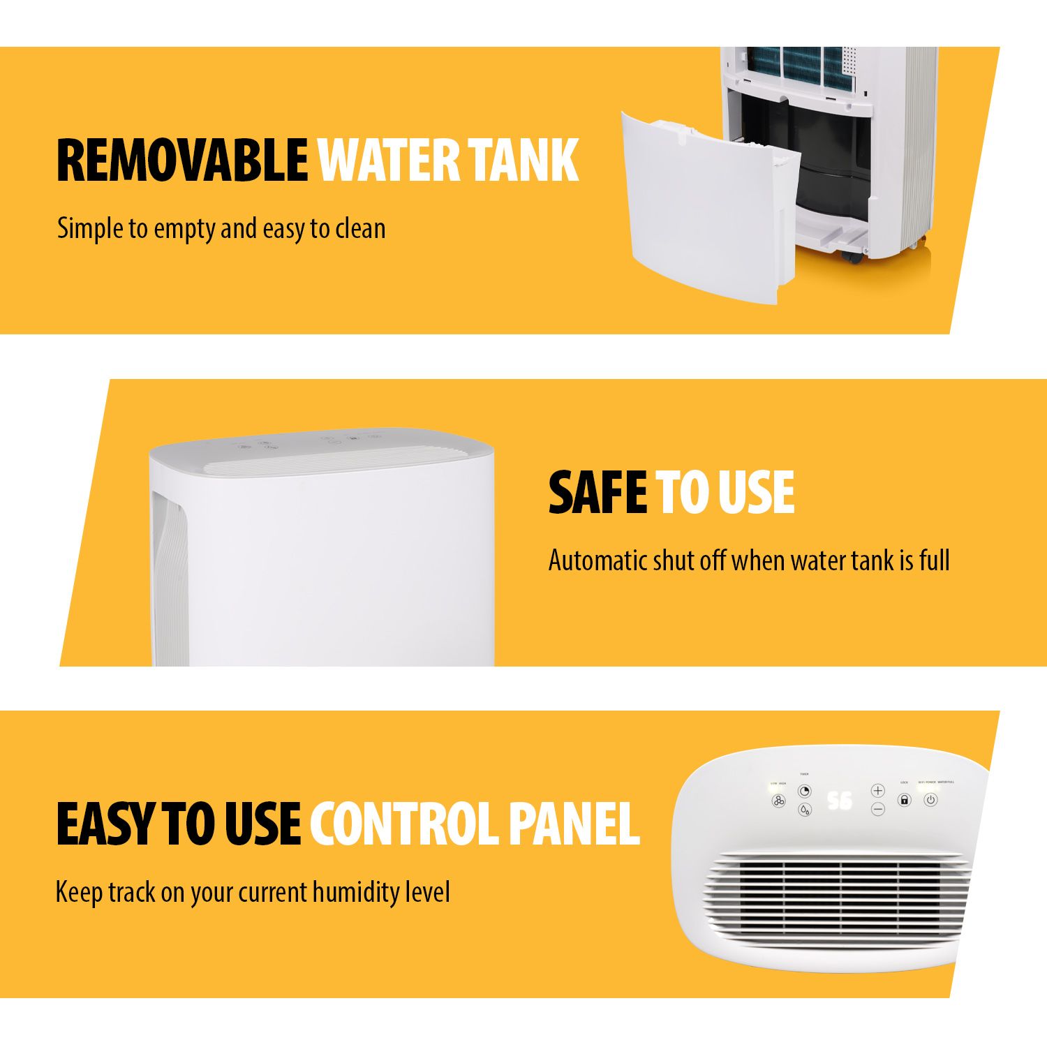 Tristar White Smart 16l/d Dehumidifier