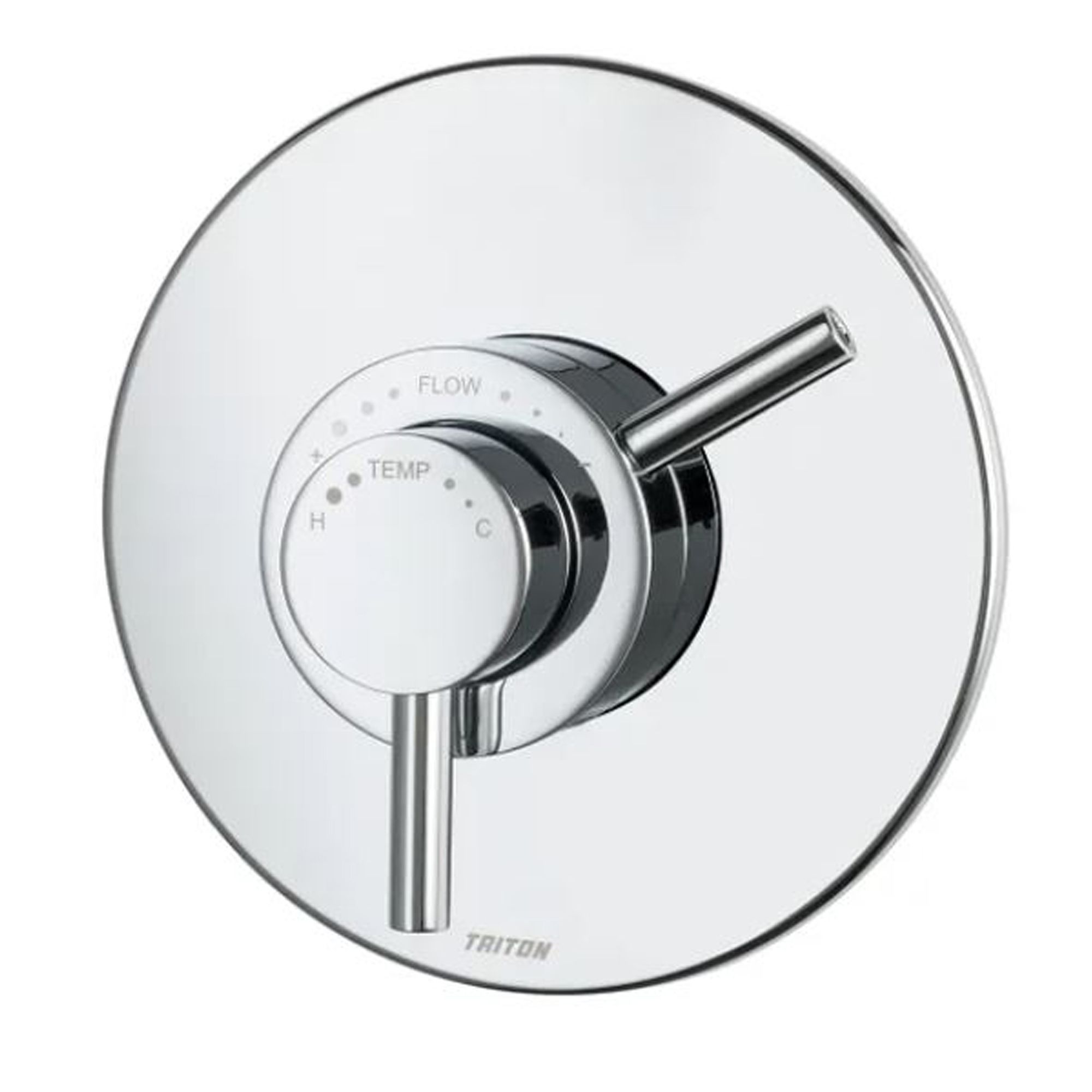 Triton Elina Concentric Chrome effect Concealed Thermostatic Shower ...