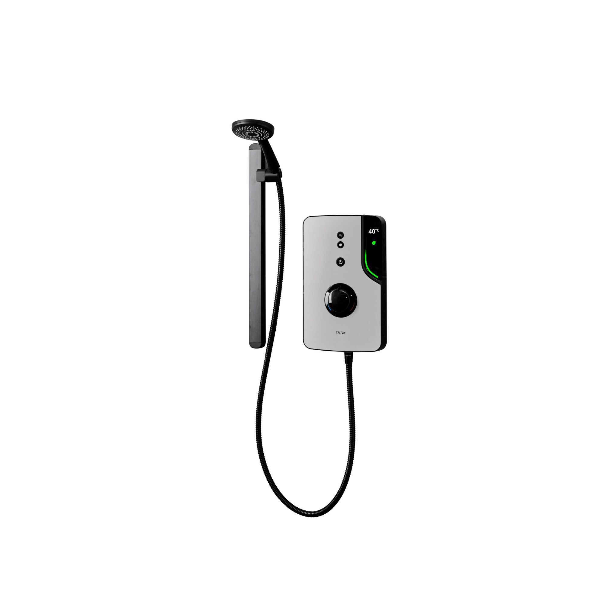 Triton Enlight Matt Grey Thermostatic Electric Shower, 9.5kW