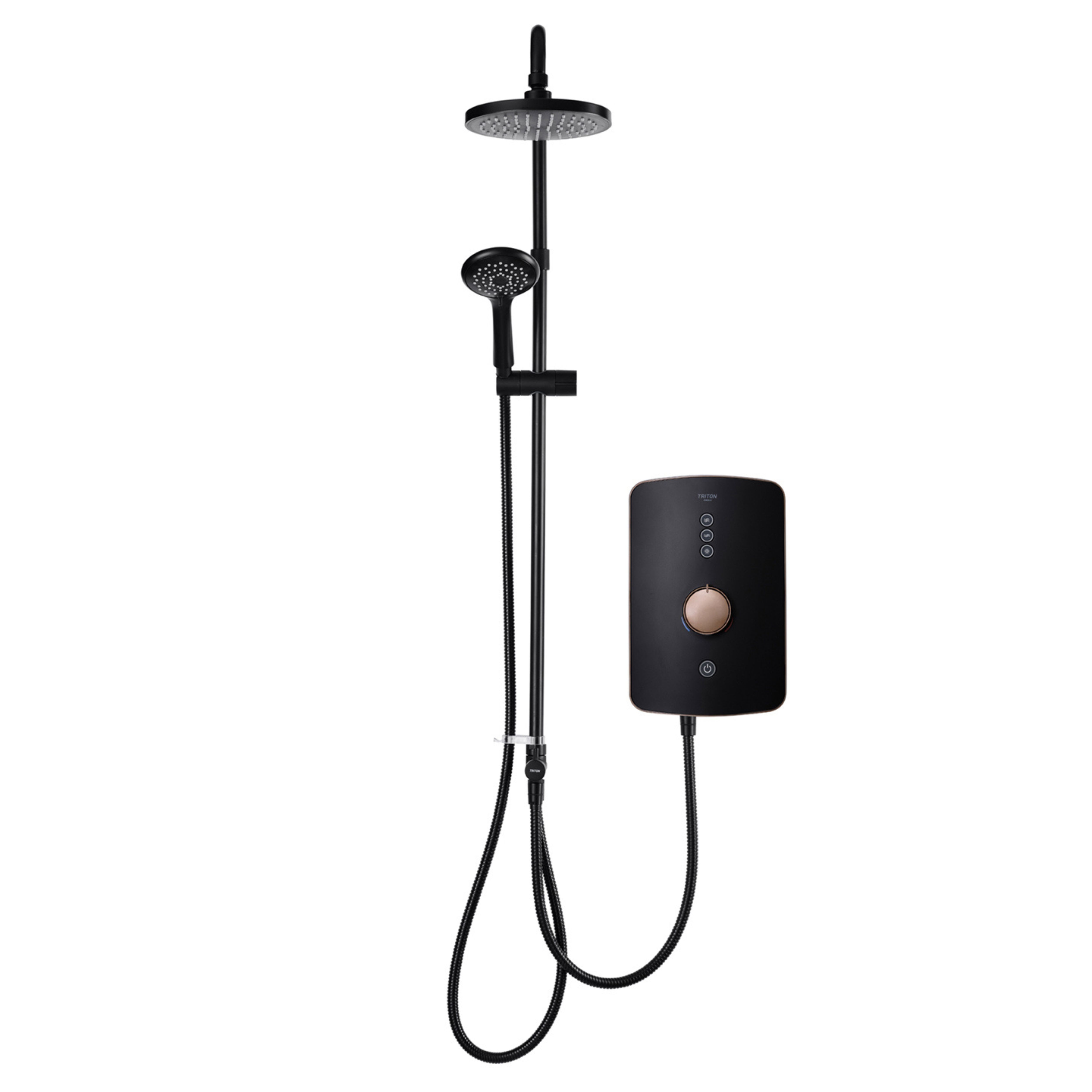 Triton Matt Black Copper effect Manual Electric Shower, 9.5kW