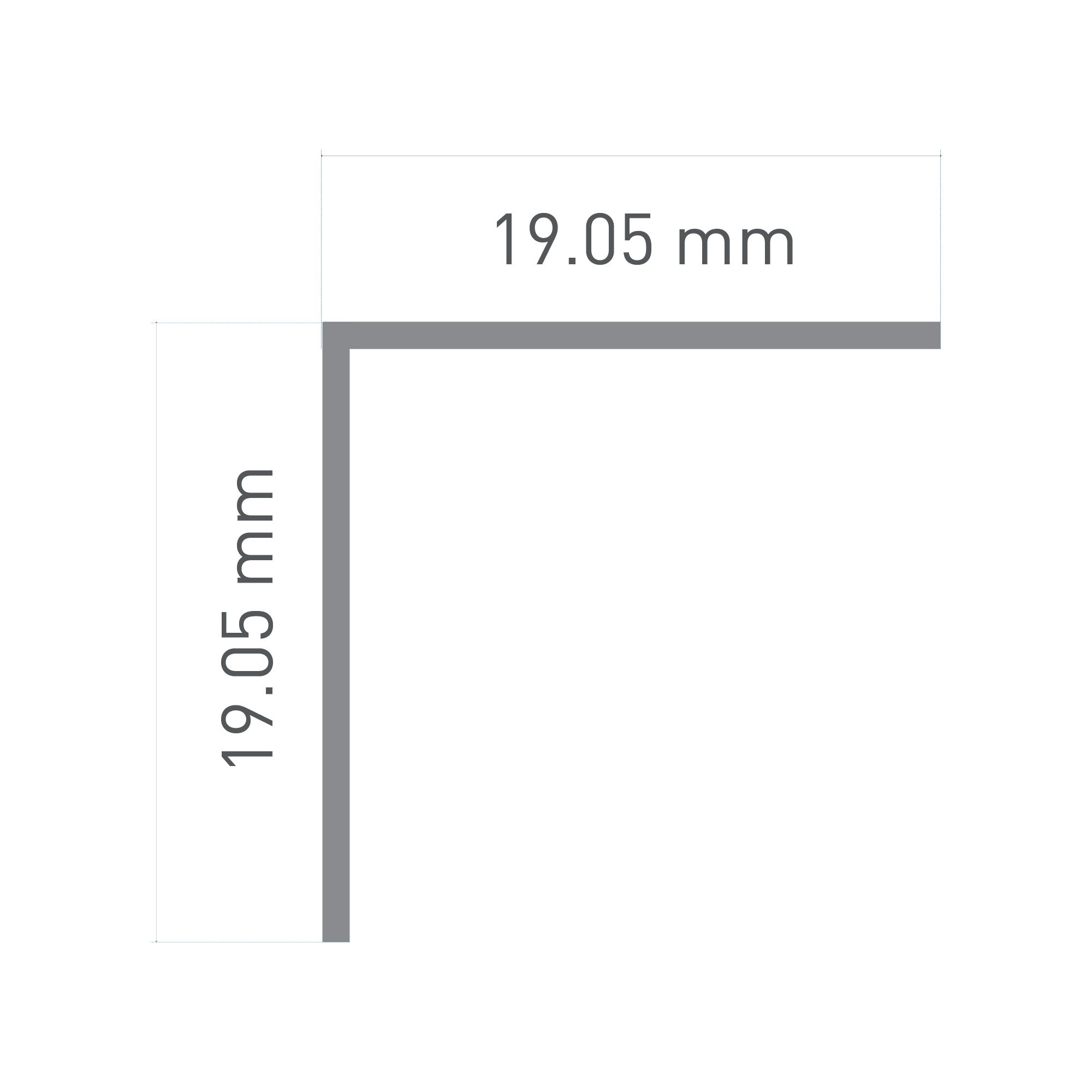 Triton Panel external corner joint (W)11mm (T)11mm - Gloss chrome effect