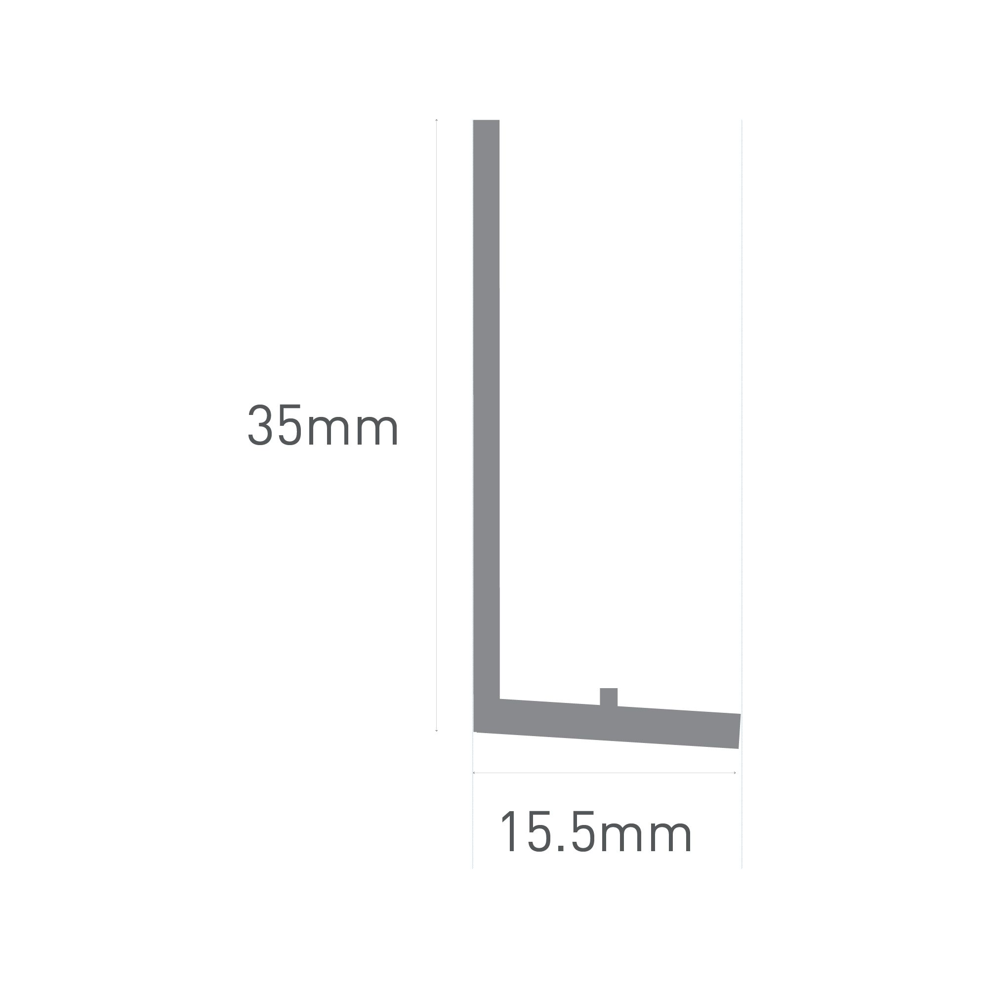 Triton Panel external corner joint (W)11mm (T)11mm - Satin