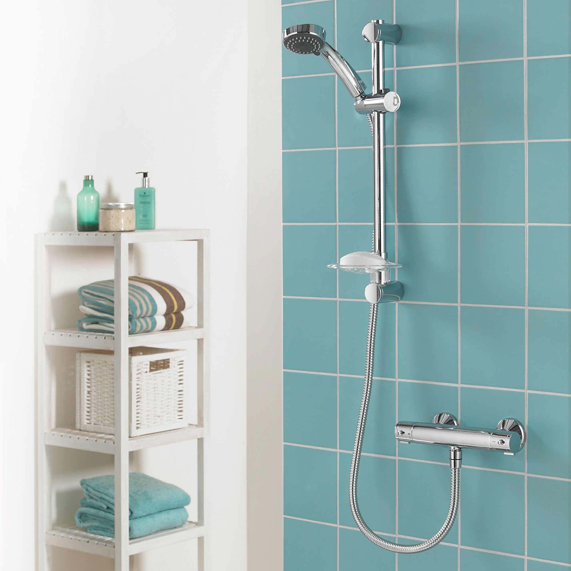 Triton Pirlo Dual control Chrome effect Exposed Thermostatic Shower mixer