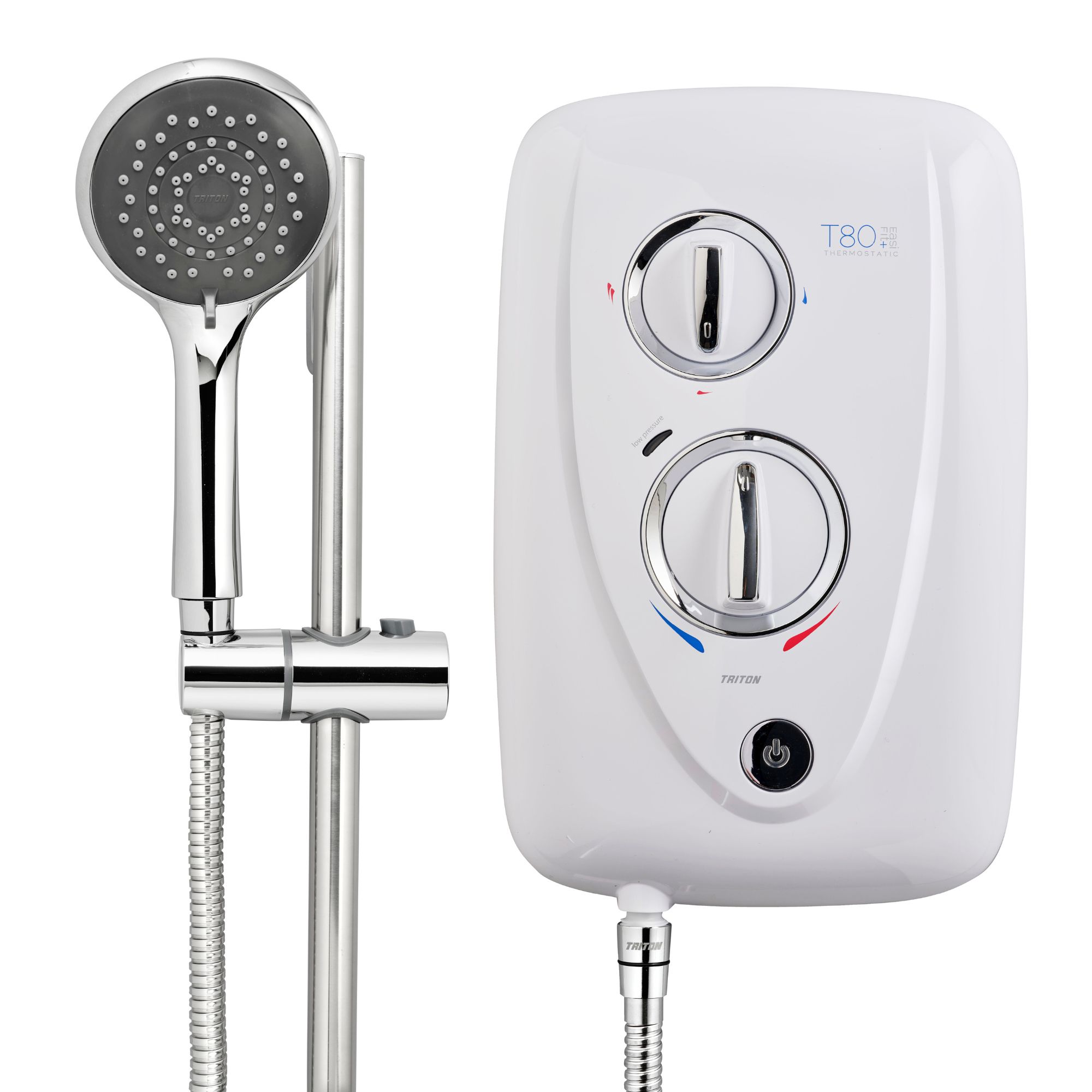 TRITON T80 EASI-FIT+ WHITE THERMOSTATIC ELECTRIC SHOWER, 8.5KW