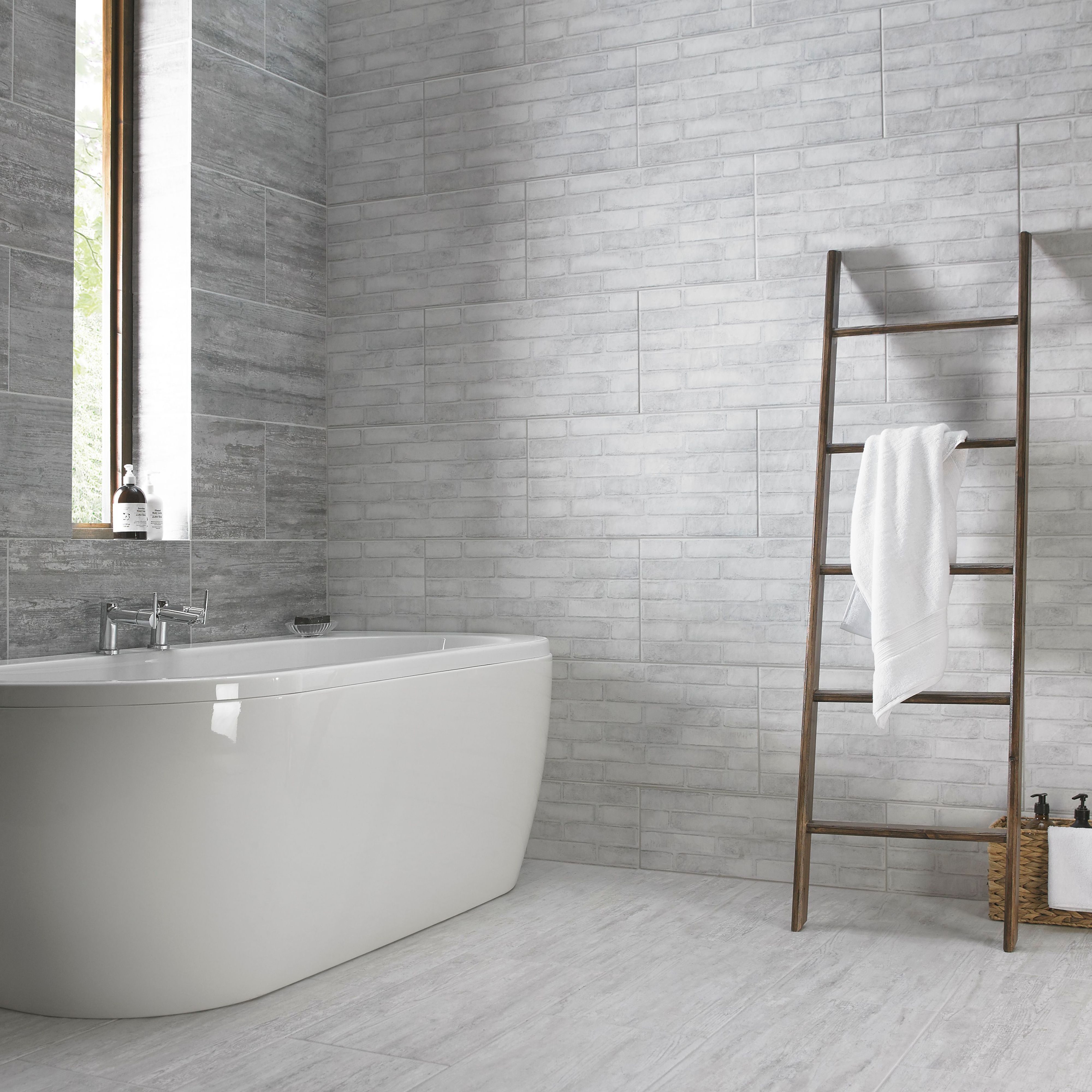 Troy Lofthouse Wood Frost Matt Wood effect Ceramic Indoor Wall & floor Tile, Pack of 6, (L)600mm ...