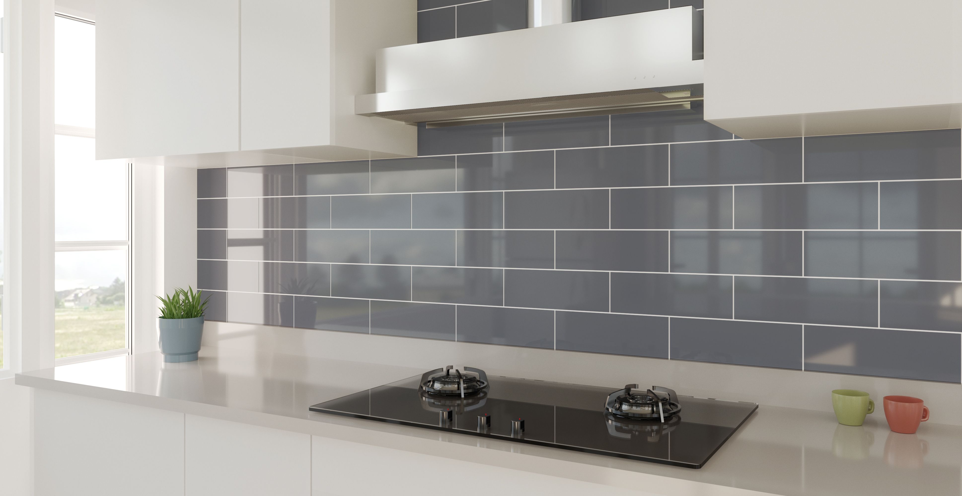 Troy Windsor Grey Gloss Ceramic Indoor Wall Tile, Pack of 30, (L)300mm ...