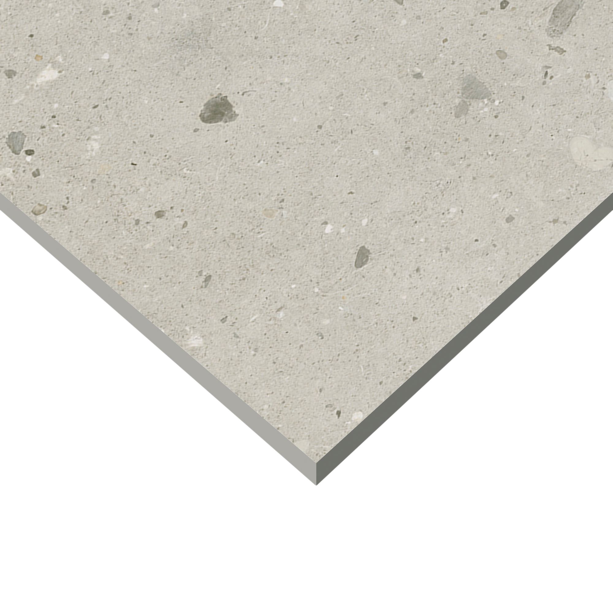 Tulum Grey Matt Terrazzo Stone effect Porcelain Indoor Wall & floor ...