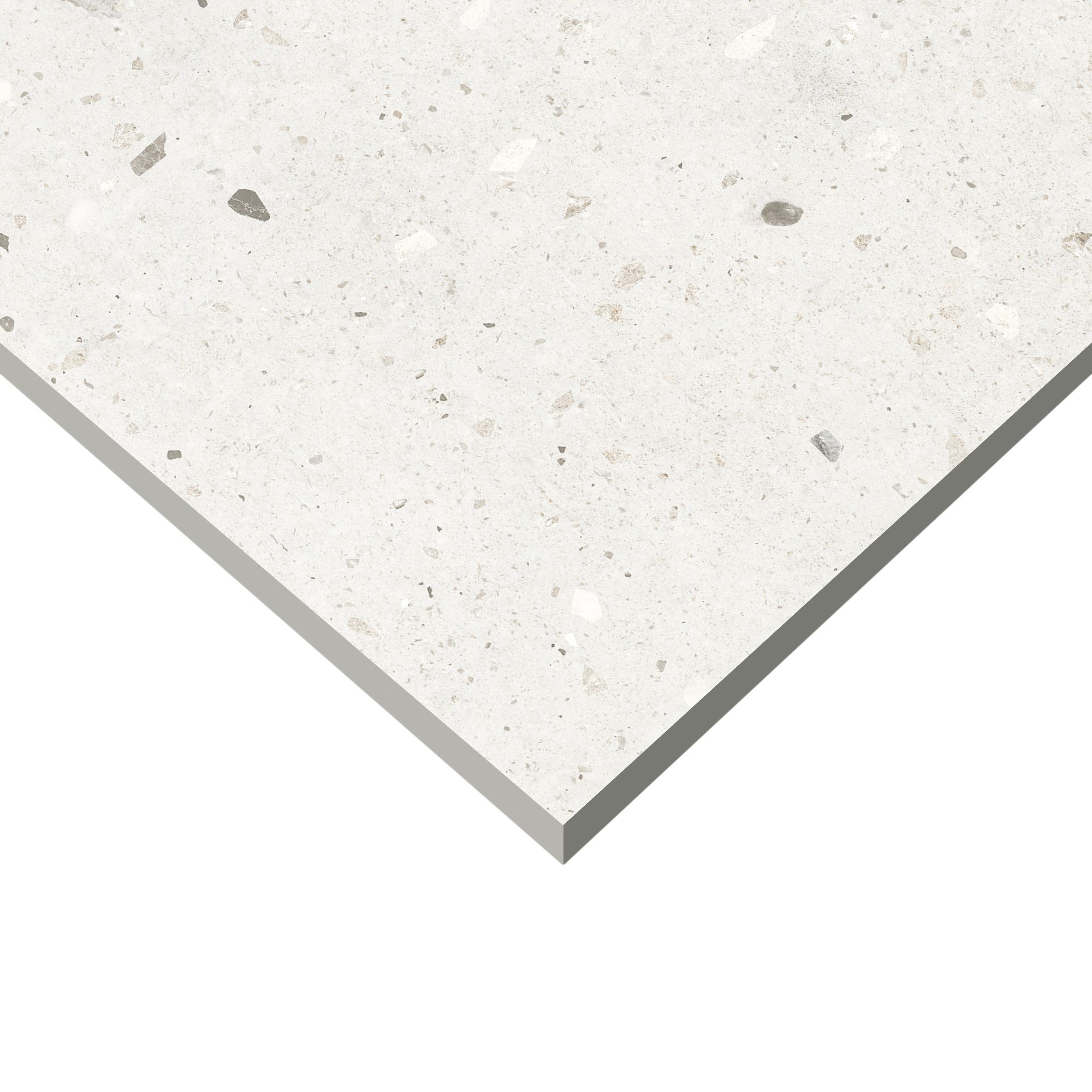 Tulum Ivory Matt Terrazzo Stone effect Porcelain Indoor Wall & floor ...