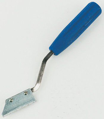 Tungsten carbide grit-edged Grout rake
