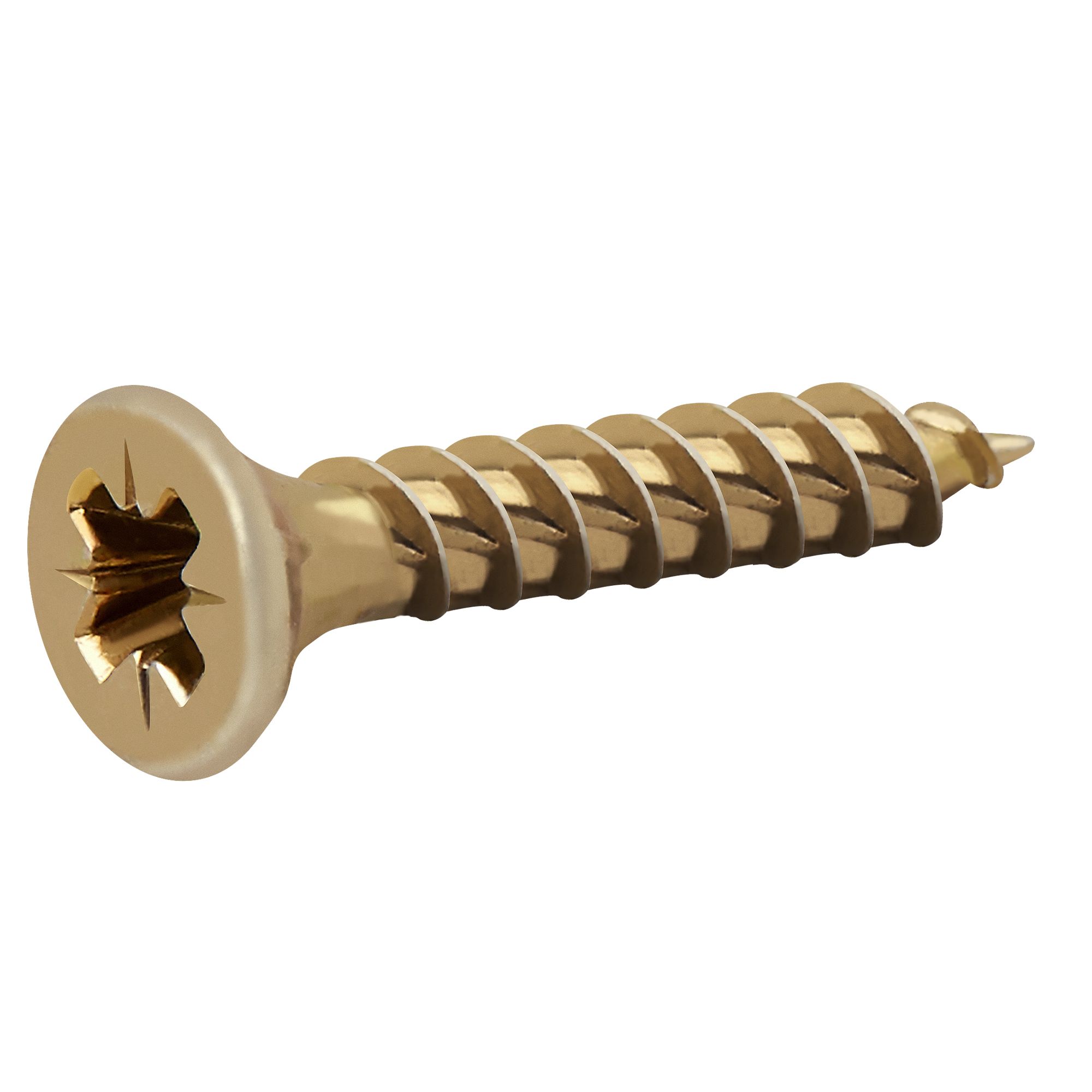 TurboDrive Pozidriv Yellow-passivated Steel Screw (Dia)3.5mm (L)20mm ...