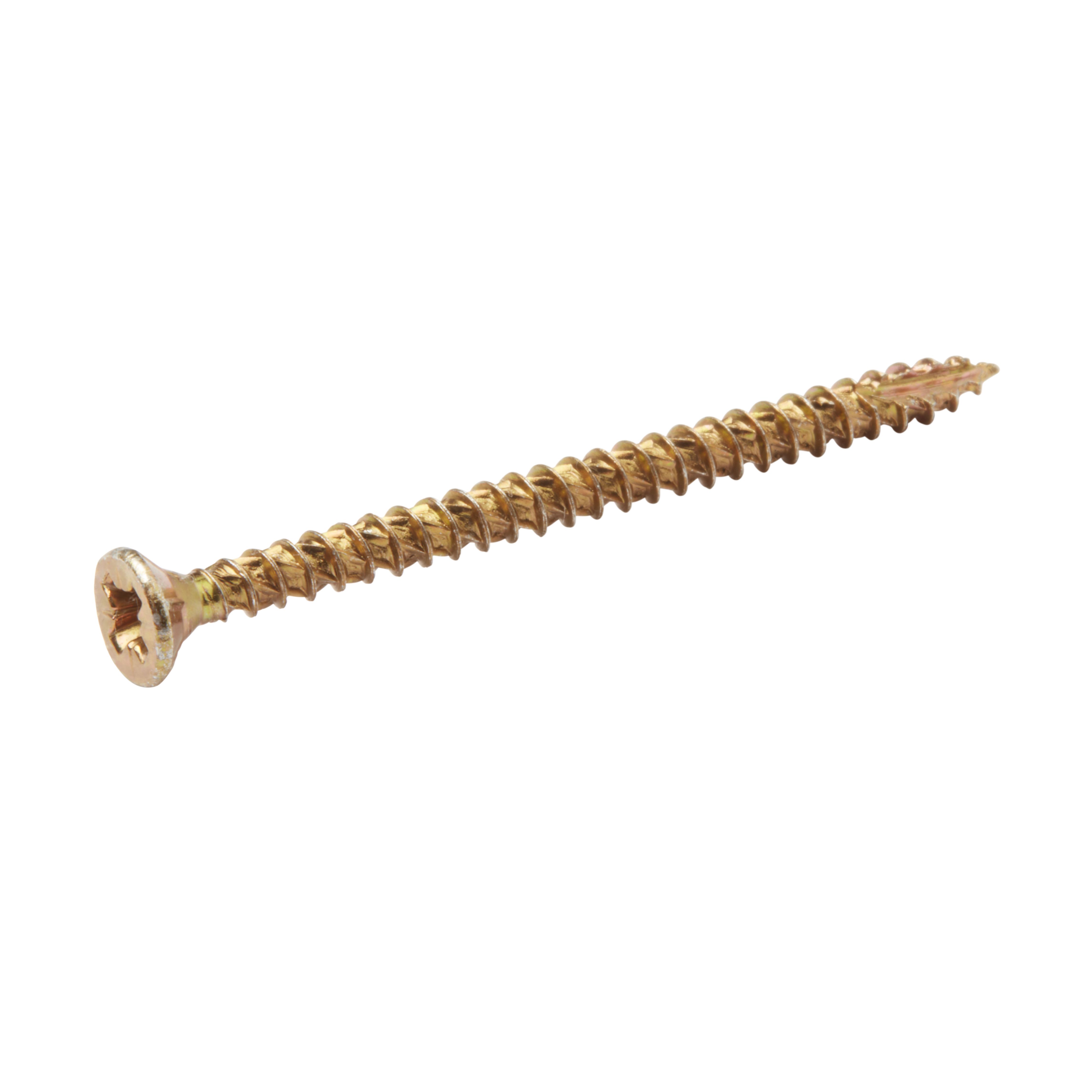 TurboDrive Pozidriv Yellow-passivated Steel Screw (Dia)3.5mm (L)50mm ...