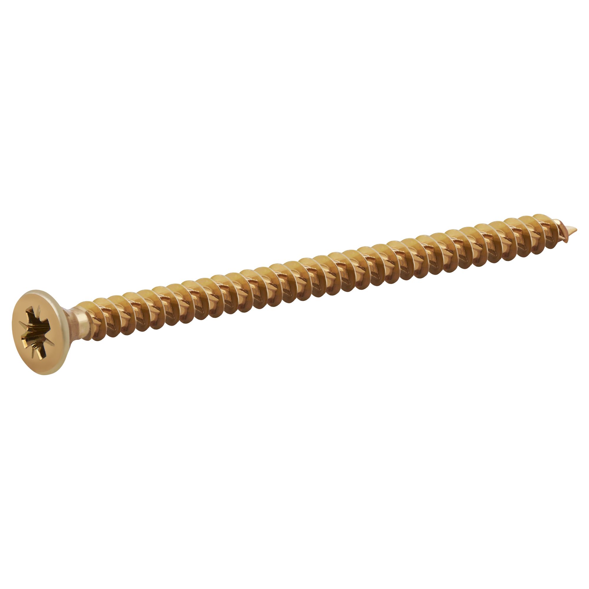 TurboDrive Pozidriv Yellow-passivated Steel Screw (Dia)3.5mm (L)60mm ...
