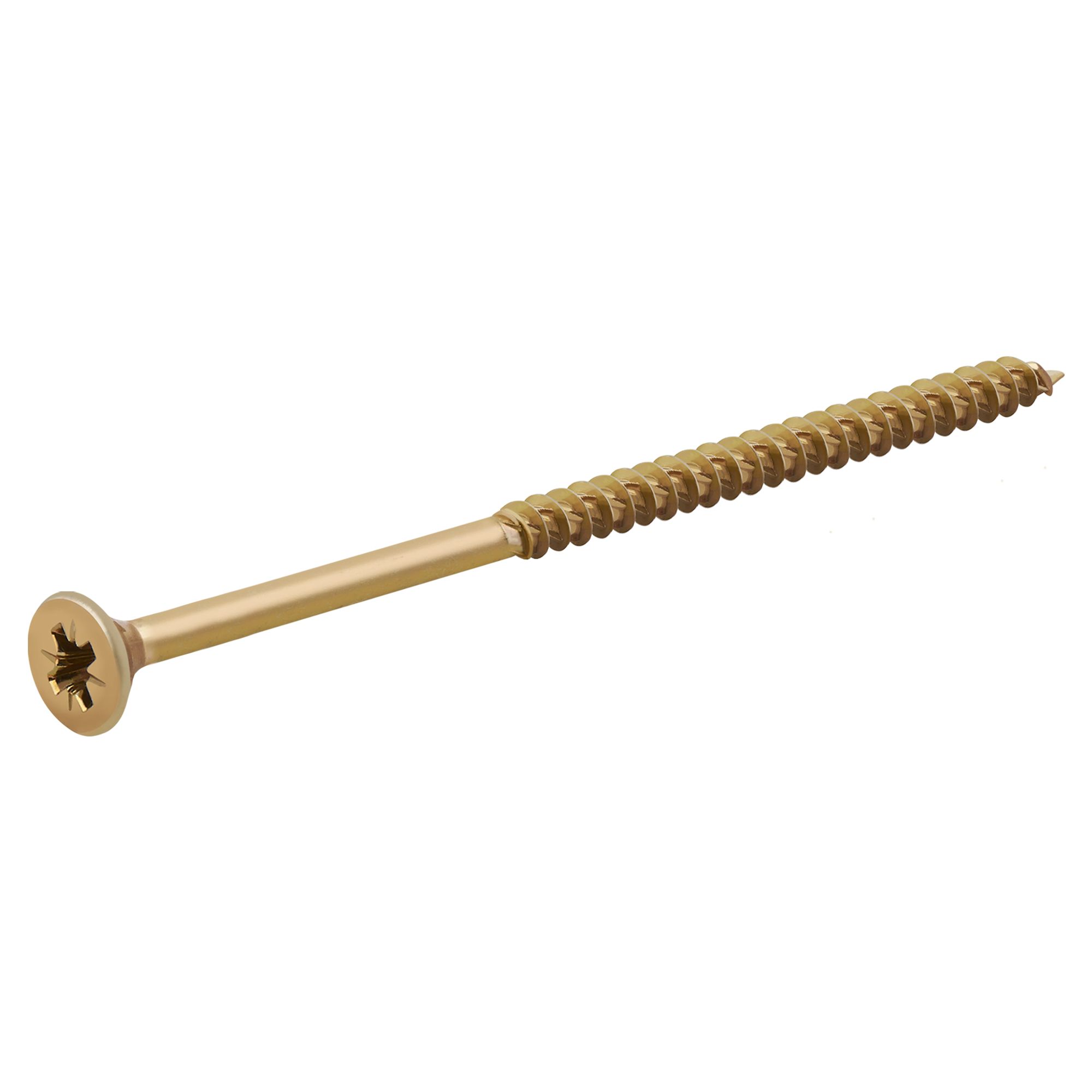 TurboDrive Pozidriv Yellow-passivated Steel Screw (Dia)6mm (L)120mm ...