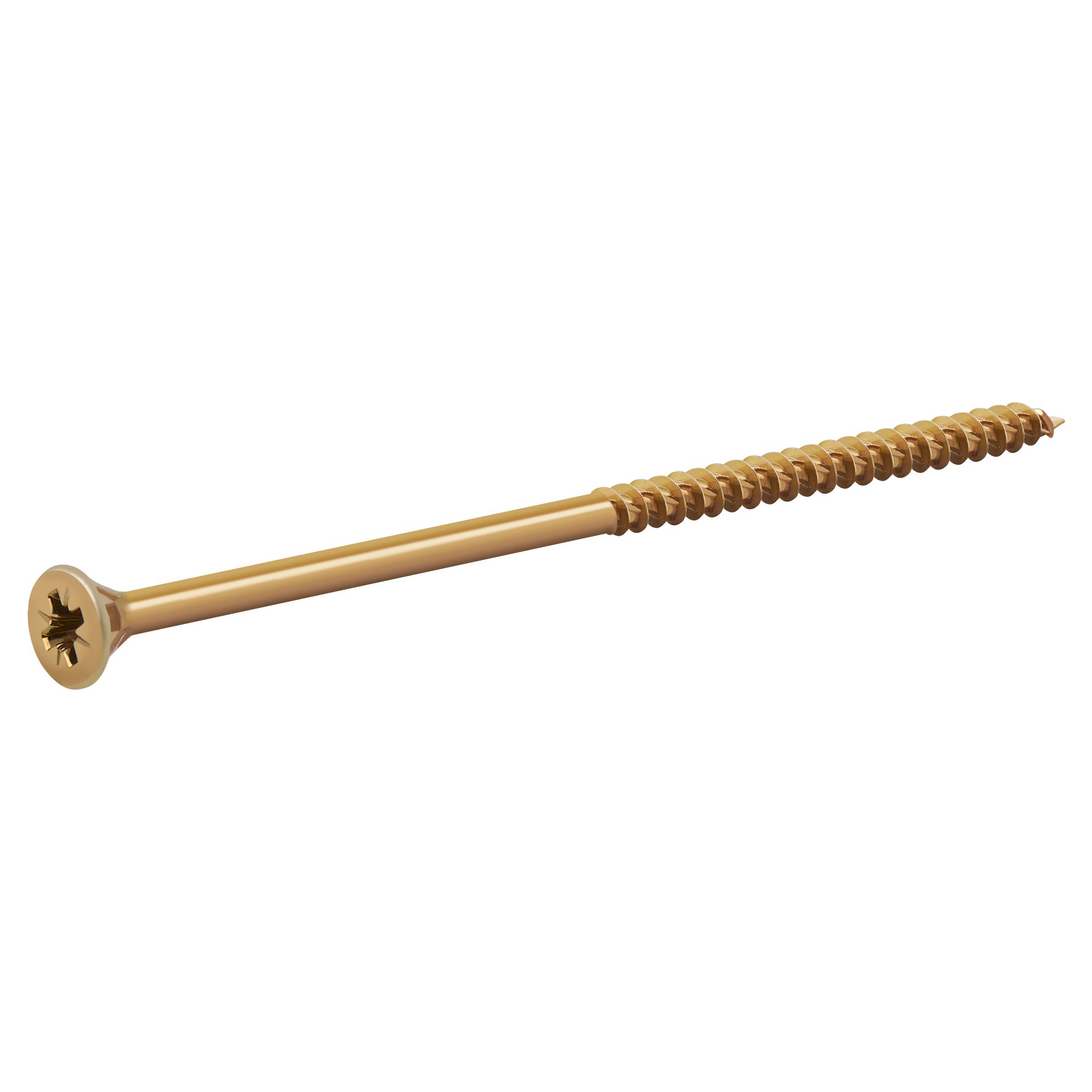 TurboDrive Pozidriv Yellow-passivated Steel Screw (Dia)6mm (L)140mm ...
