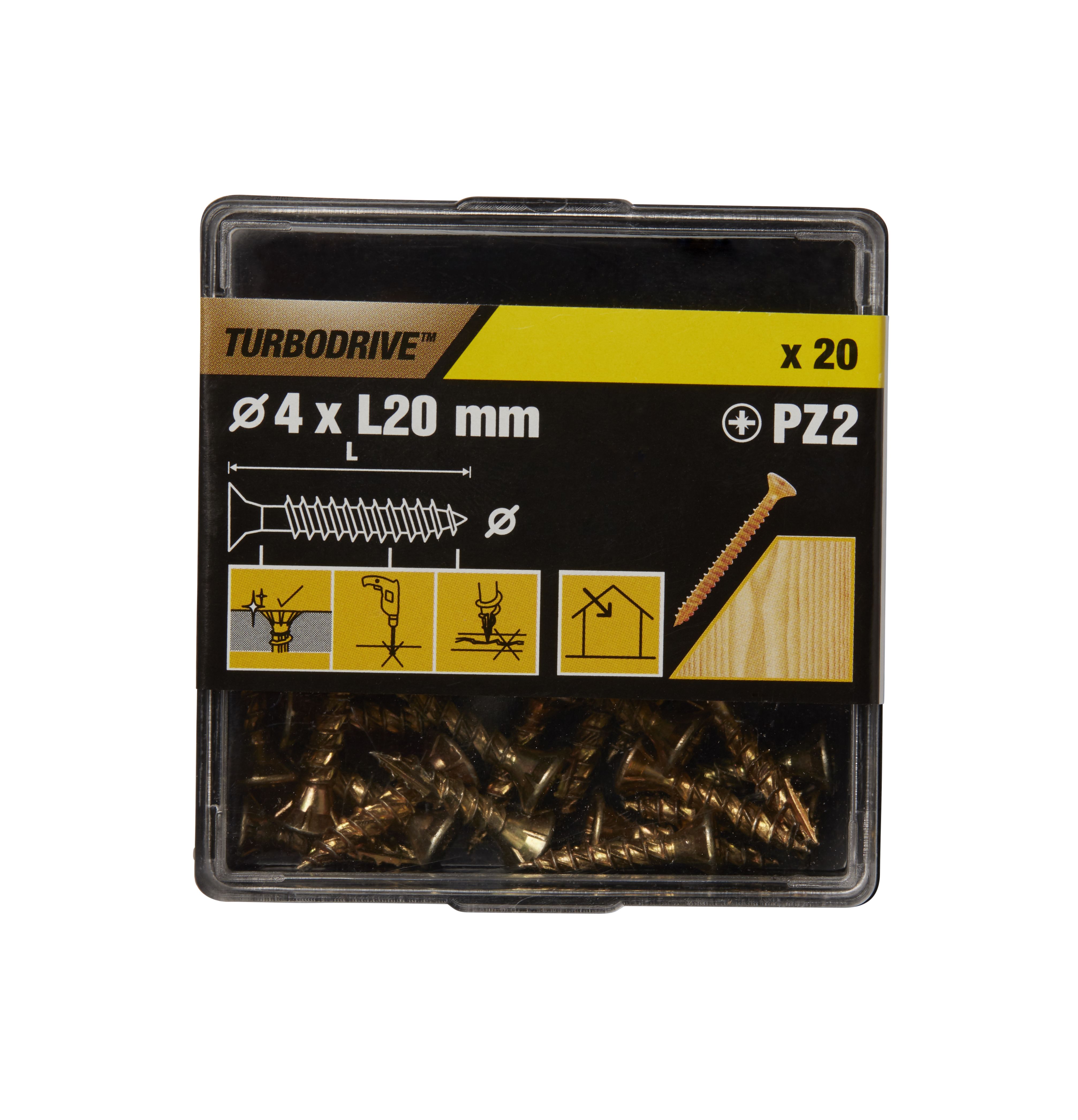 TurboDrive PZ Double self-countersunk Yellow-passivated Steel Screw ...