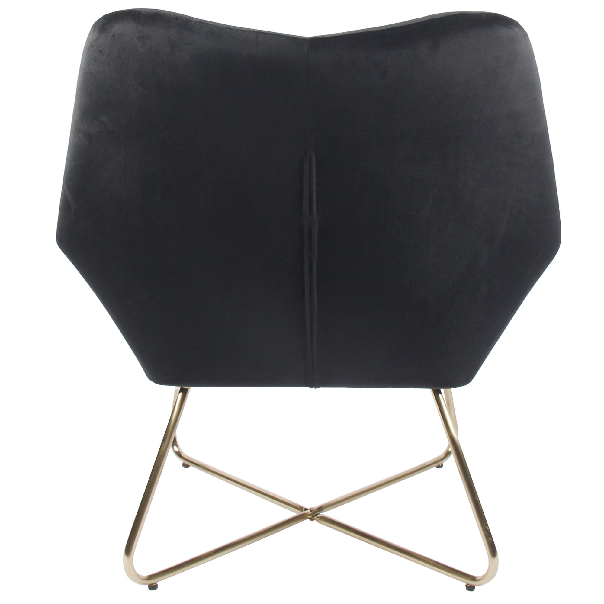 Turio Black Velvet effect Chair (H)865mm (W)750mm (D)800mm