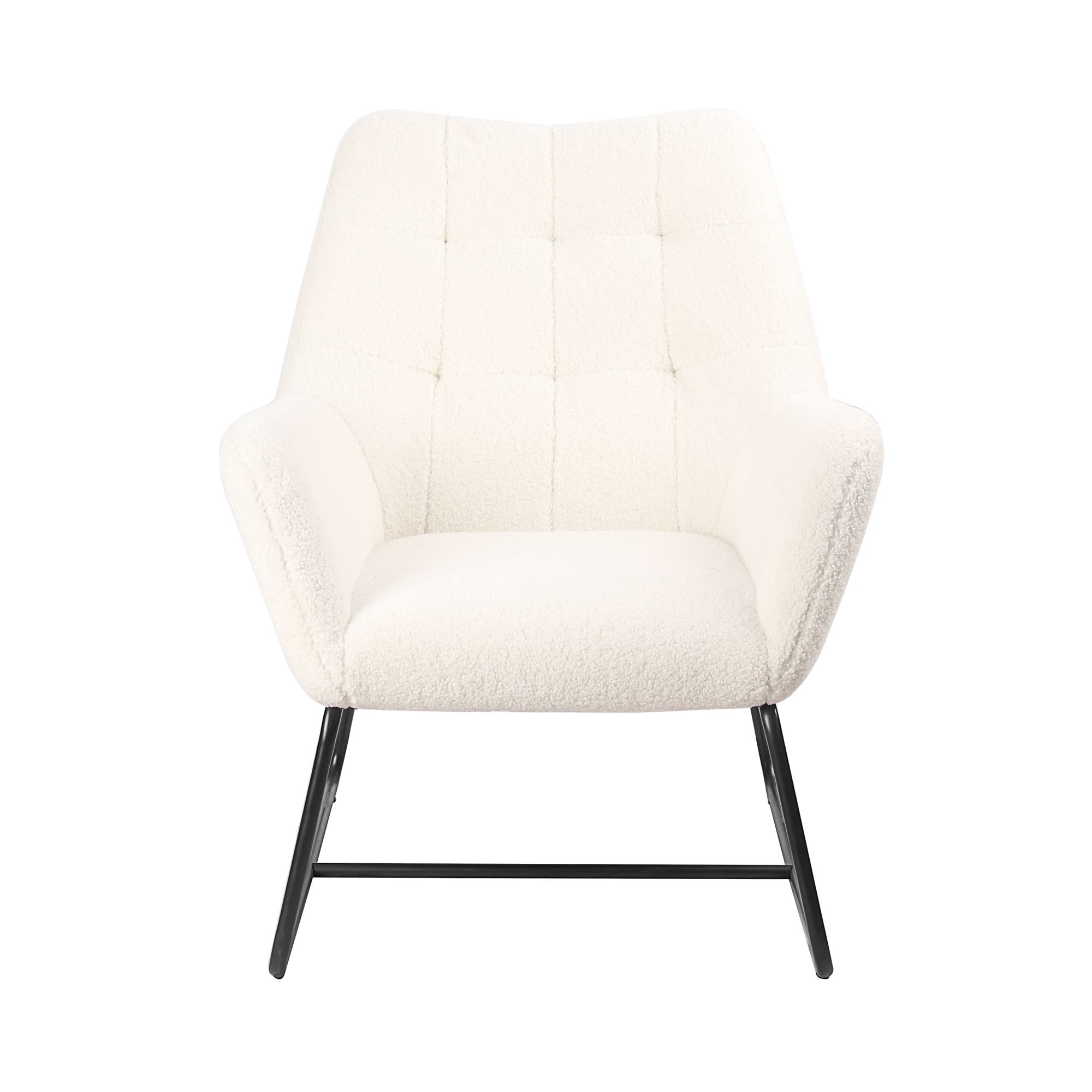 Turio Cream Bouclé effect Relaxer chair (H)800mm (W)650mm (D)815mm