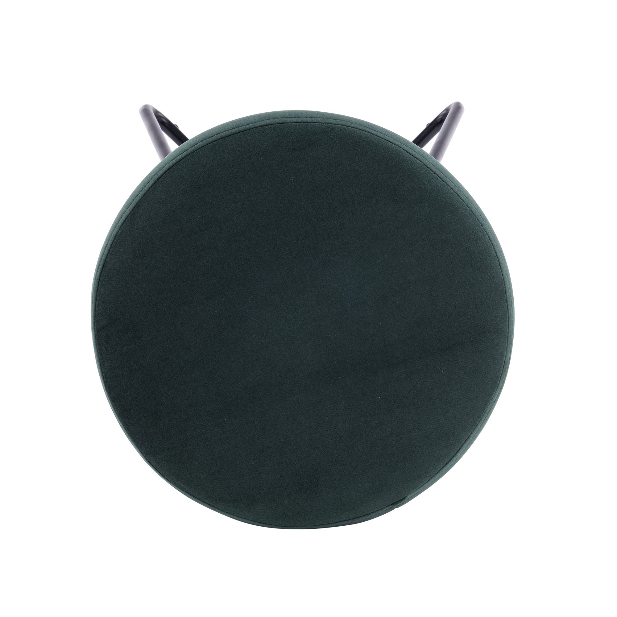 Turio Forest green Velvet effect Stool | DIY at B&Q