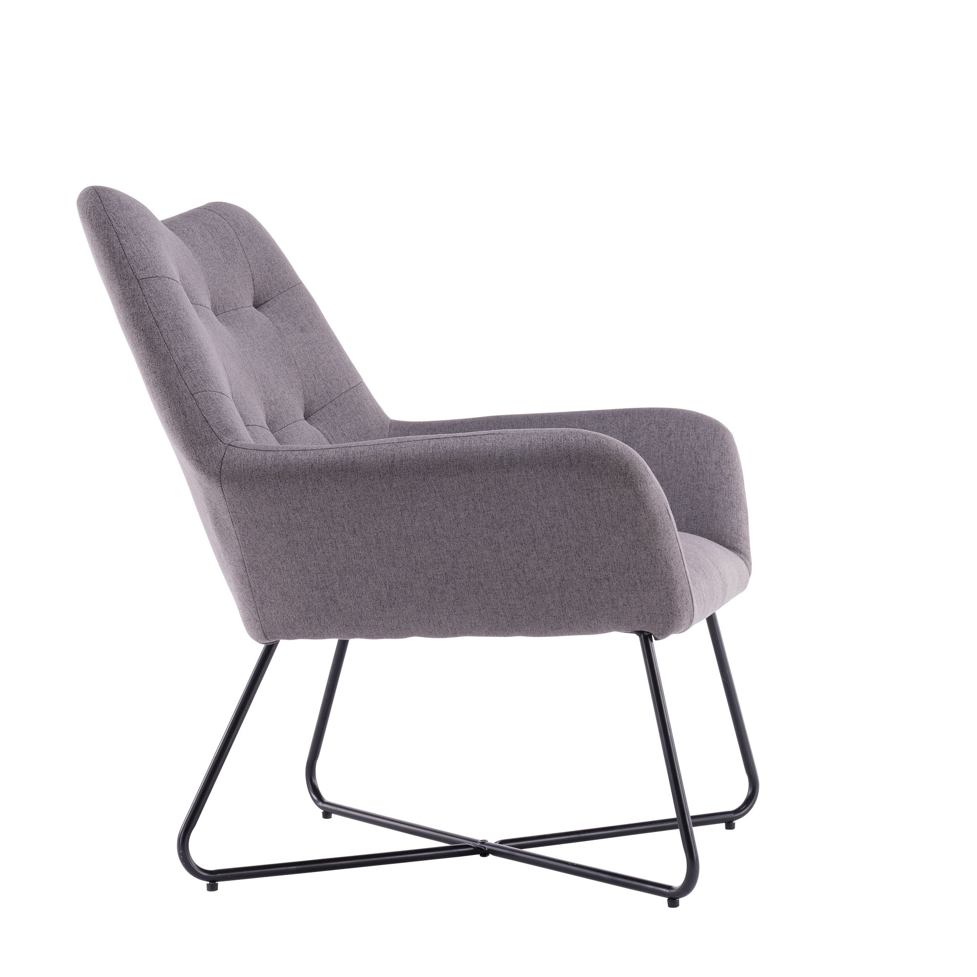 Turio Stone grey Linen effect Chair (H)865mm (W)750mm (D)800mm | DIY at B&Q