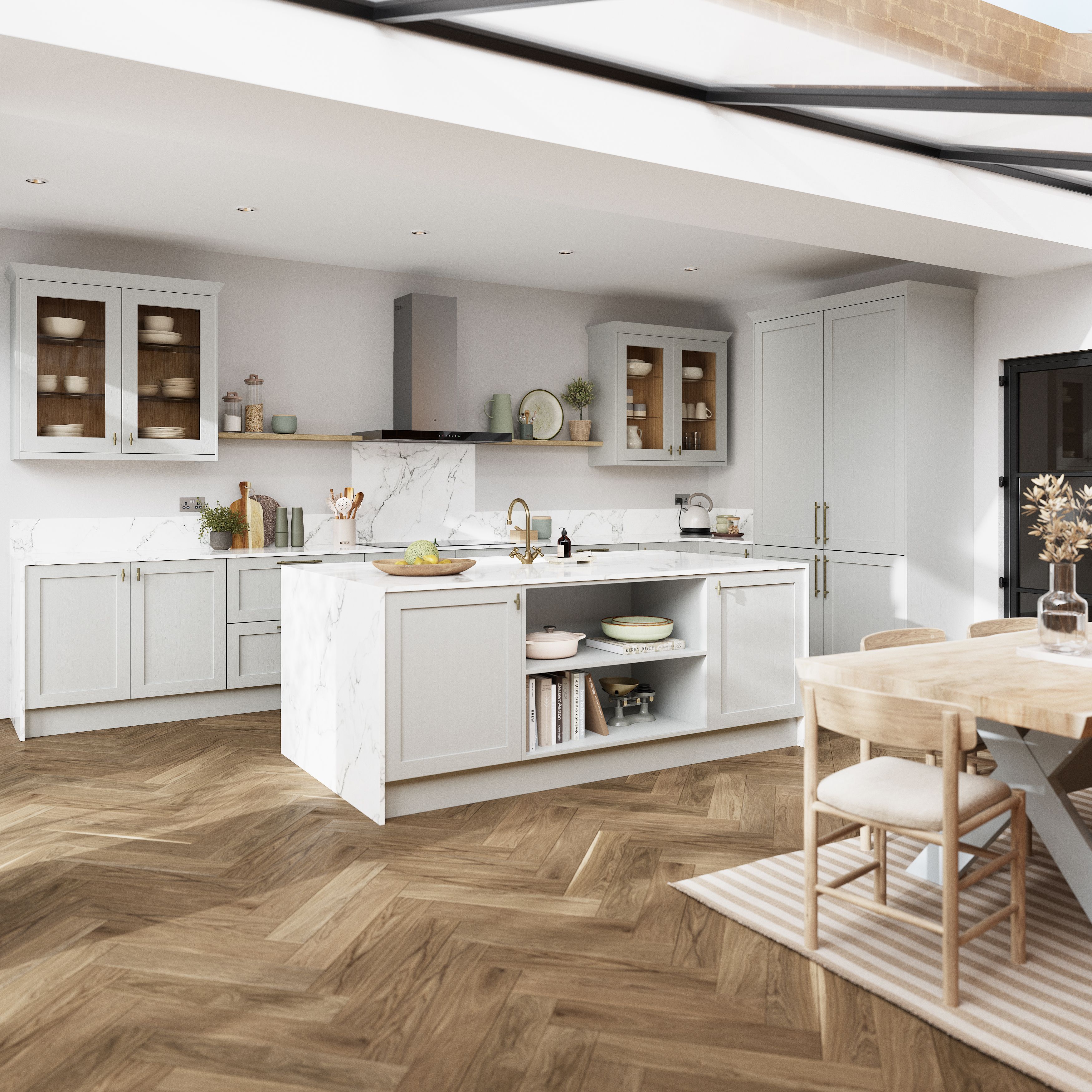 Tydeman Matt light grey Tongue & Groove Tall Clad on wall panel (H ...