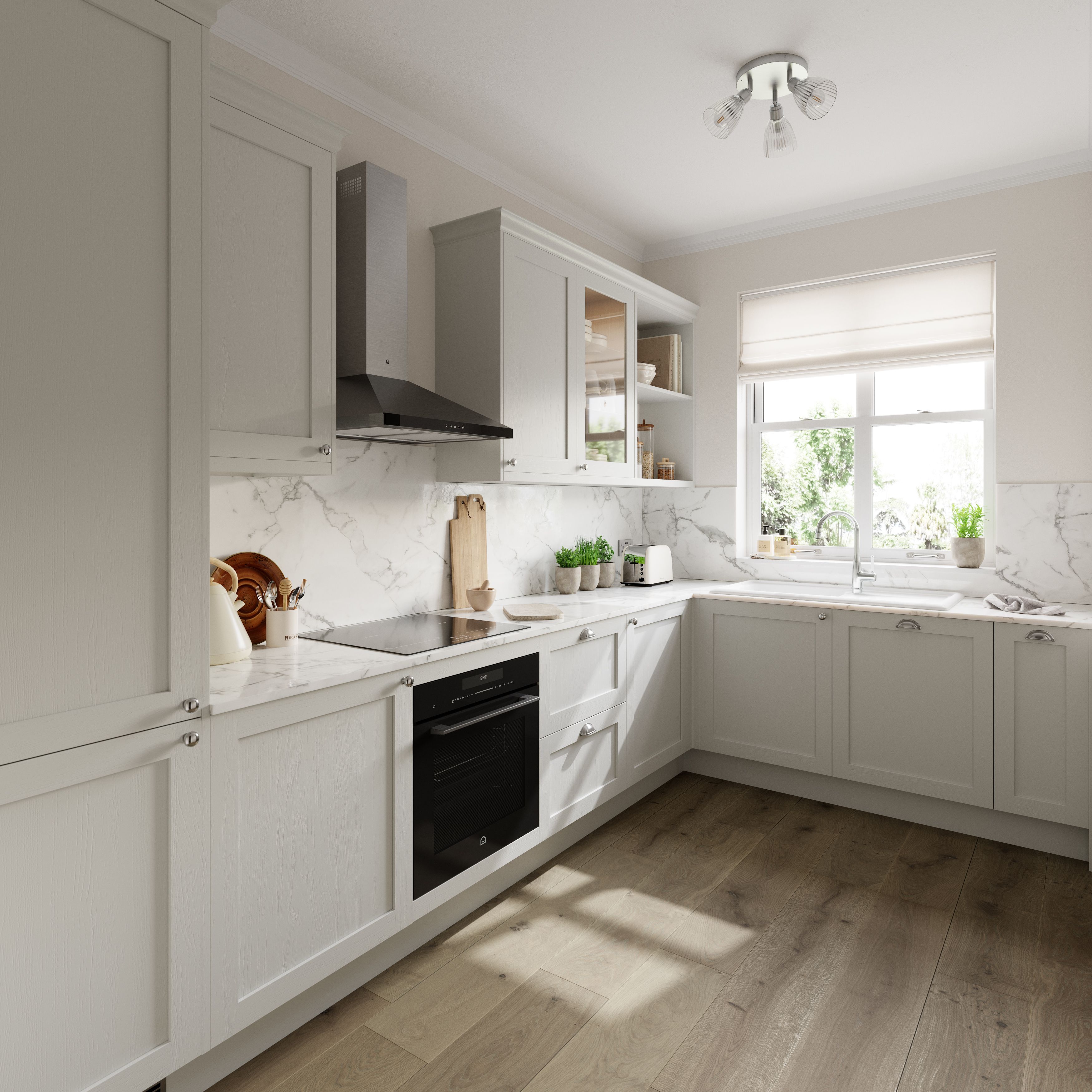 Tydeman Matt light grey Tongue & Groove Tall Clad on wall panel (H ...