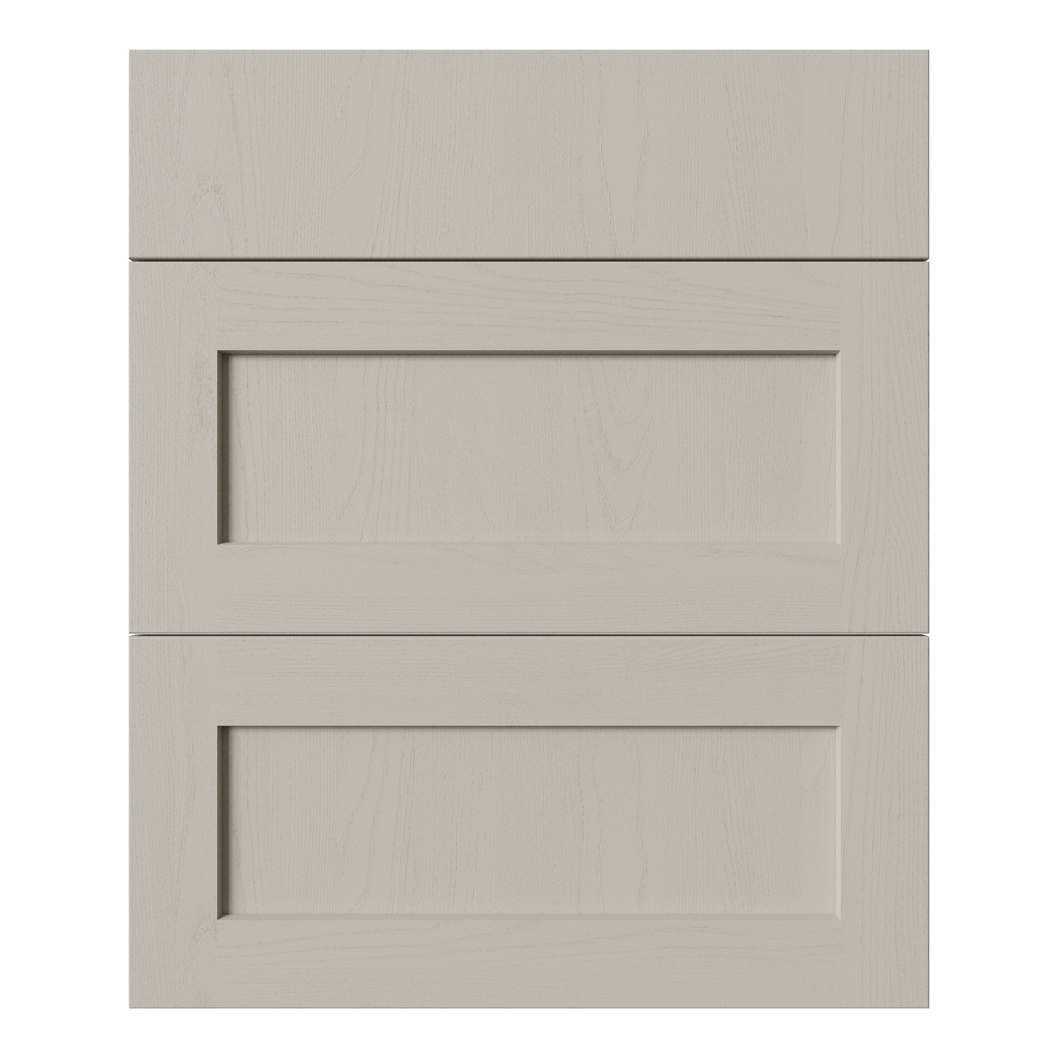 Tydeman Matt pebble Shaker 3 drawer cabinet front (H)720mm (W)597mm (T)20mm