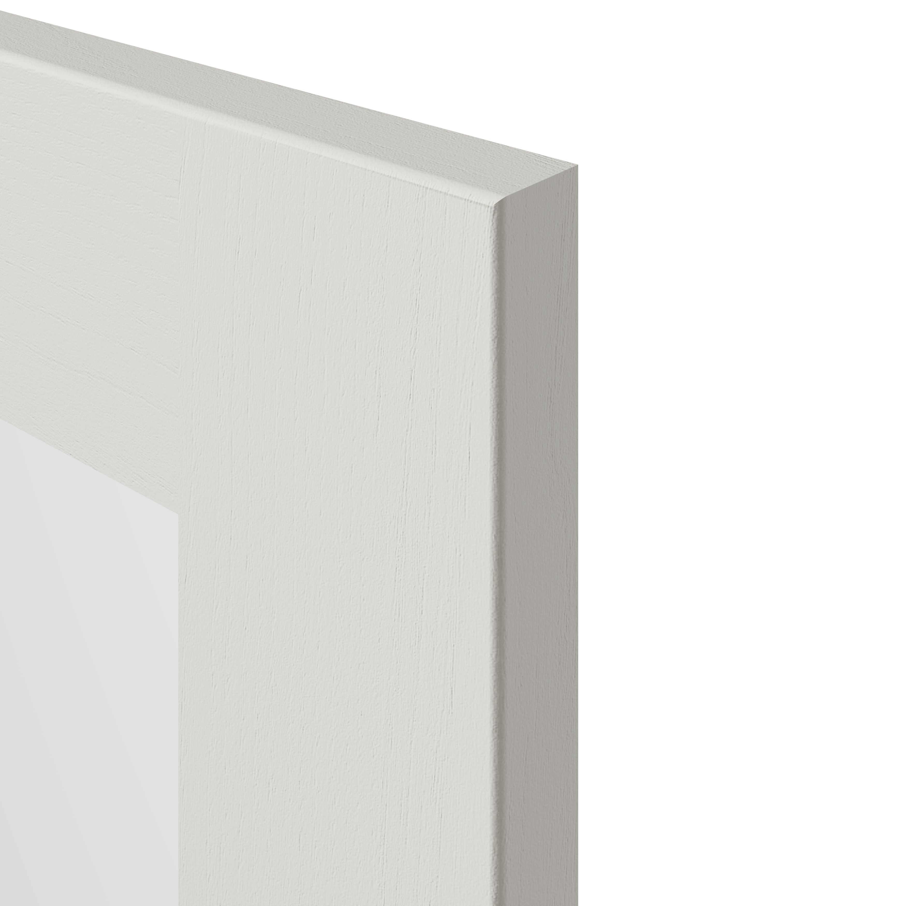 Tydeman Matt porcelain Shaker Glazed Cabinet door (W)300mm (H)900mm (T)20mm