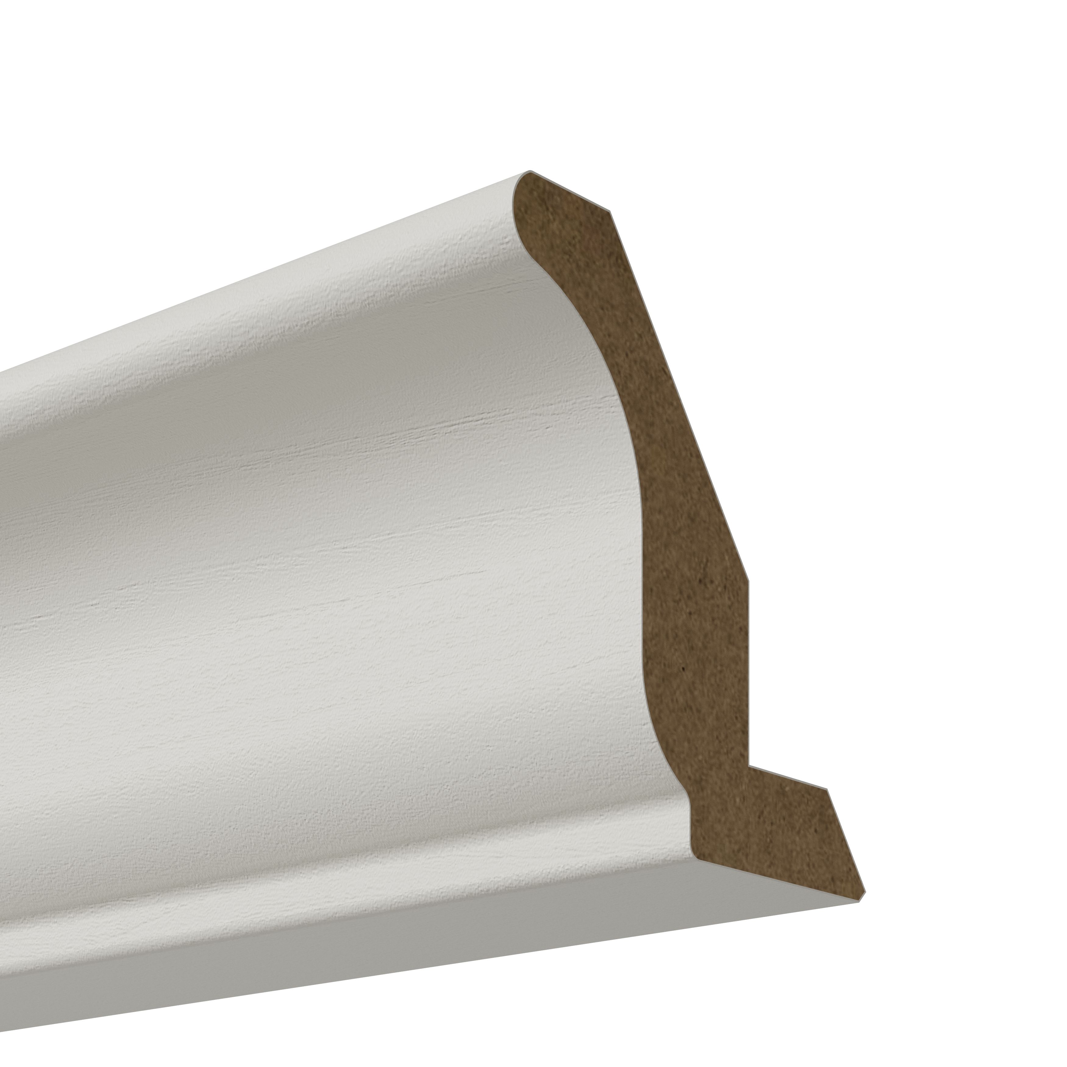 Tydeman Matt porcelain Straight Cornice, (L)2400mm (H)74mm