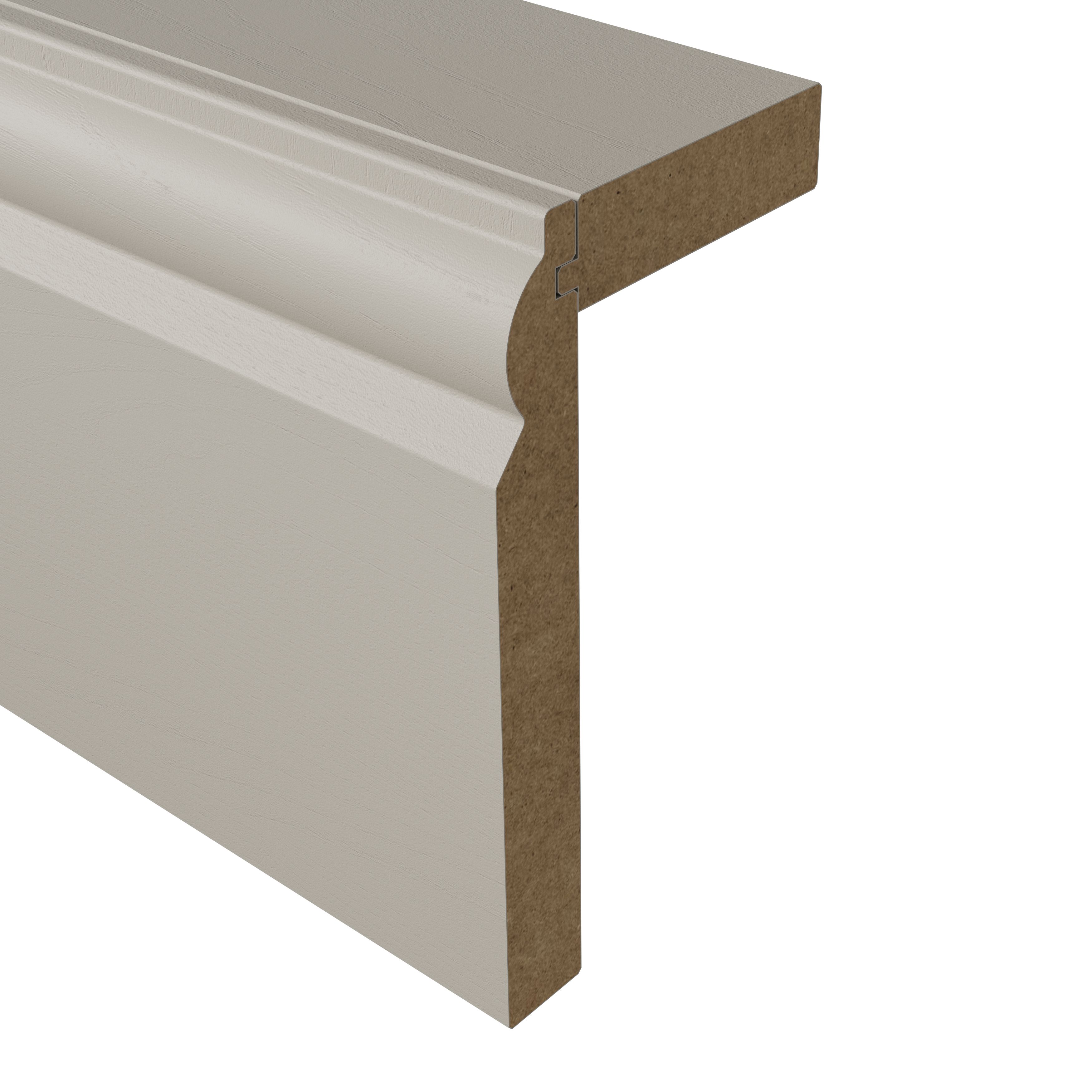 Tydeman Pebble Painted wood effect Curved Stepped Plinth, (L)2400mm