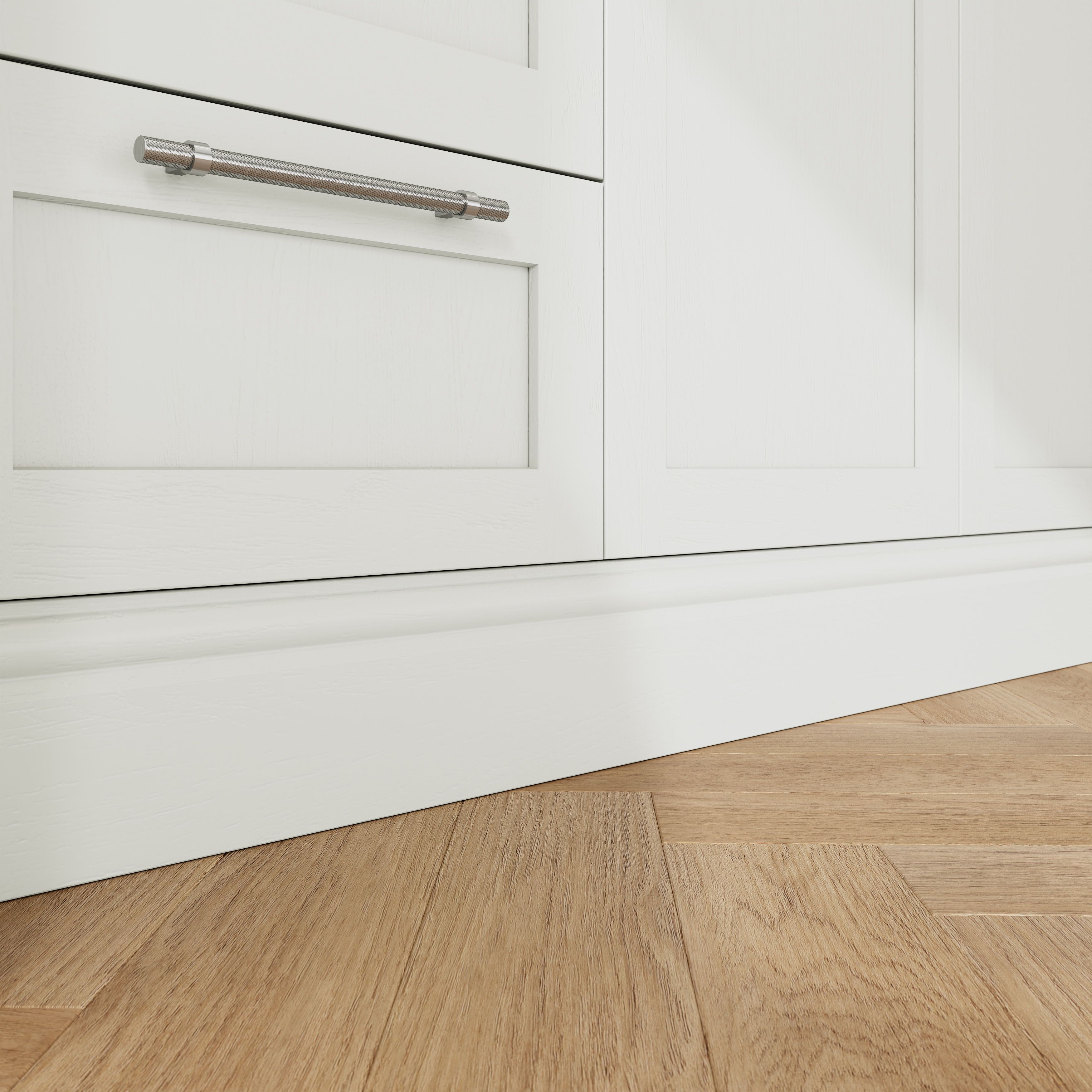 Tydeman Porcelain Painted wood effect Curved Stepped Plinth, (L)2400mm