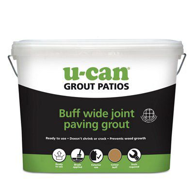 U-Can Ready for use Buff Paving joint repair grout, 10kg Tub | DIY at B&Q