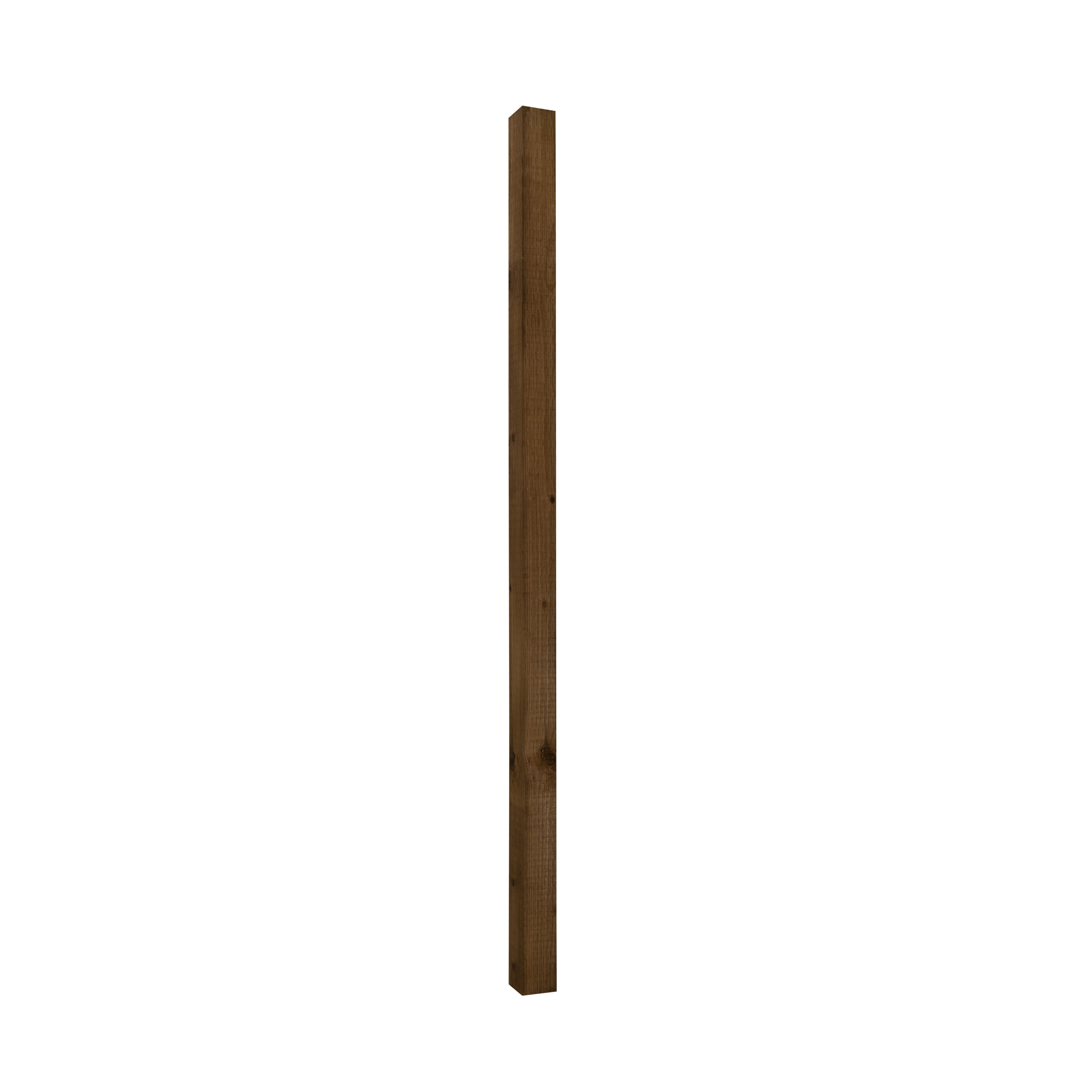 UC4 Brown Square Wooden Fence post (H)1.8m (W)75mm, Pack of 4 | DIY at B&Q