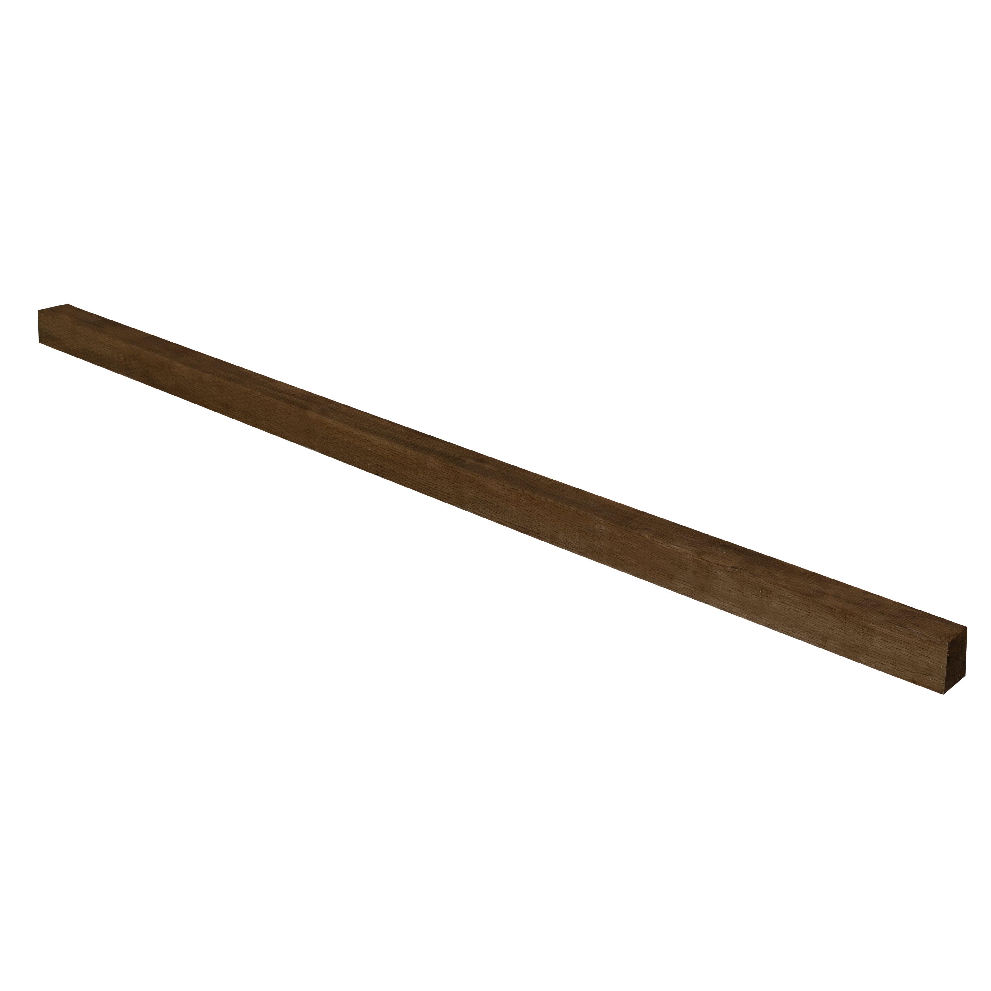 UC4 Brown Square Wooden Fence post (H)2.4m (W)75mm, Pack of 3 | DIY at B&Q